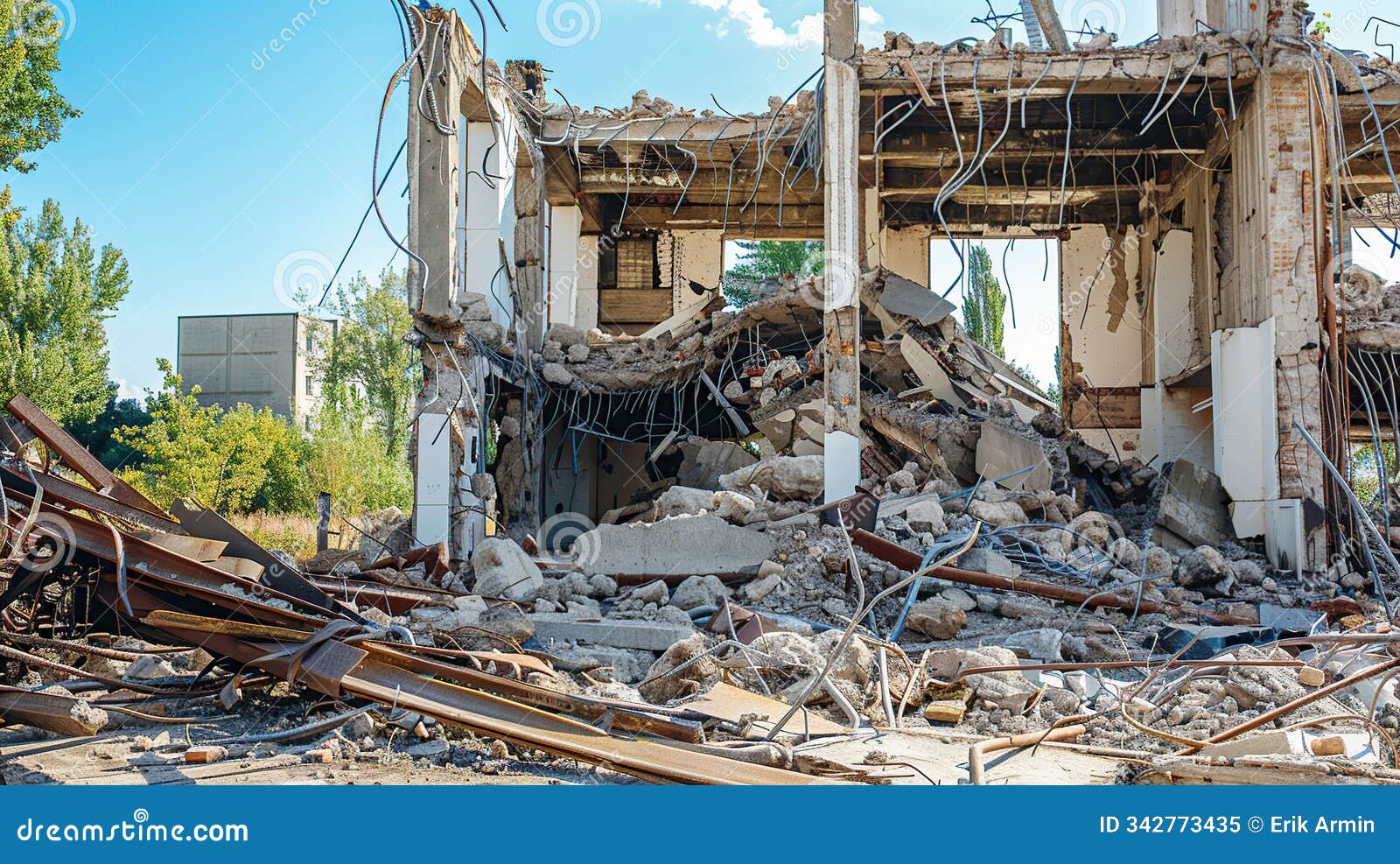 Structure Of A Demolished Building Royalty-Free Stock Photography ...