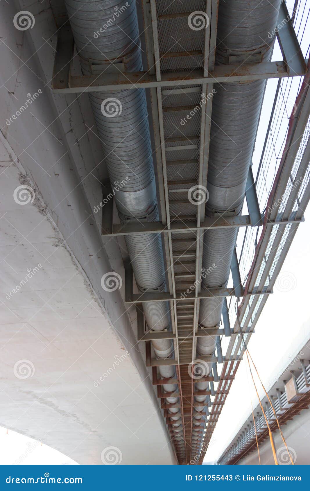Structure Design Under the Bridge Stock Image - Image of highway ...