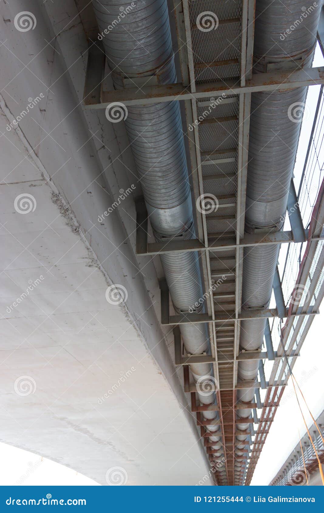 Structure Design Under the Bridge Stock Photo - Image of arch, light ...