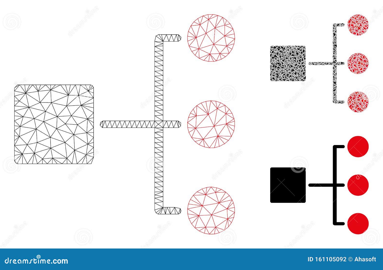 Structure Diagram Vector Mesh Carcass Model And Triangle Mosaic Icon Stock Vector Illustration
