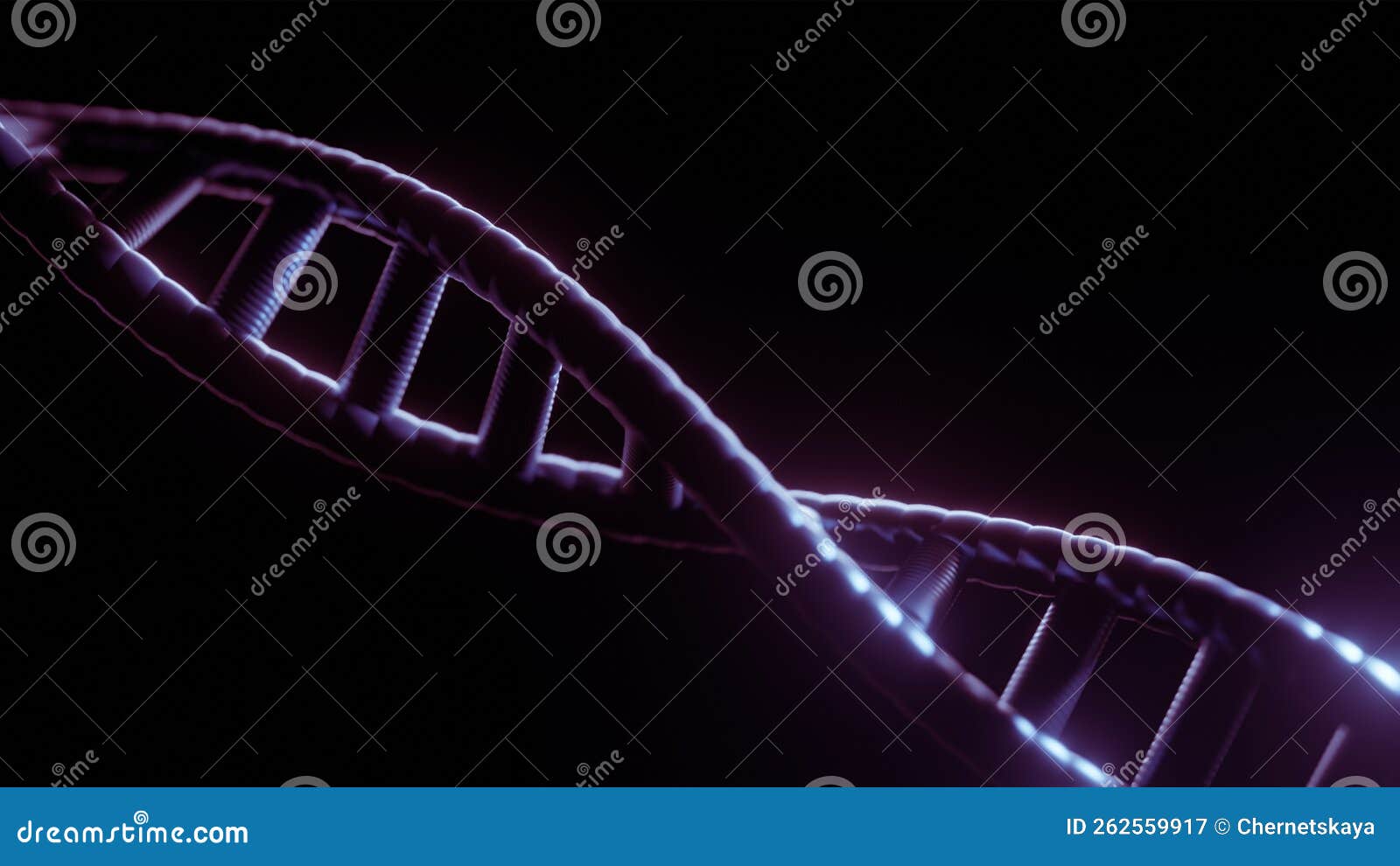 Structure of DNA on Dark Background. Illustration Stock Image - Image ...