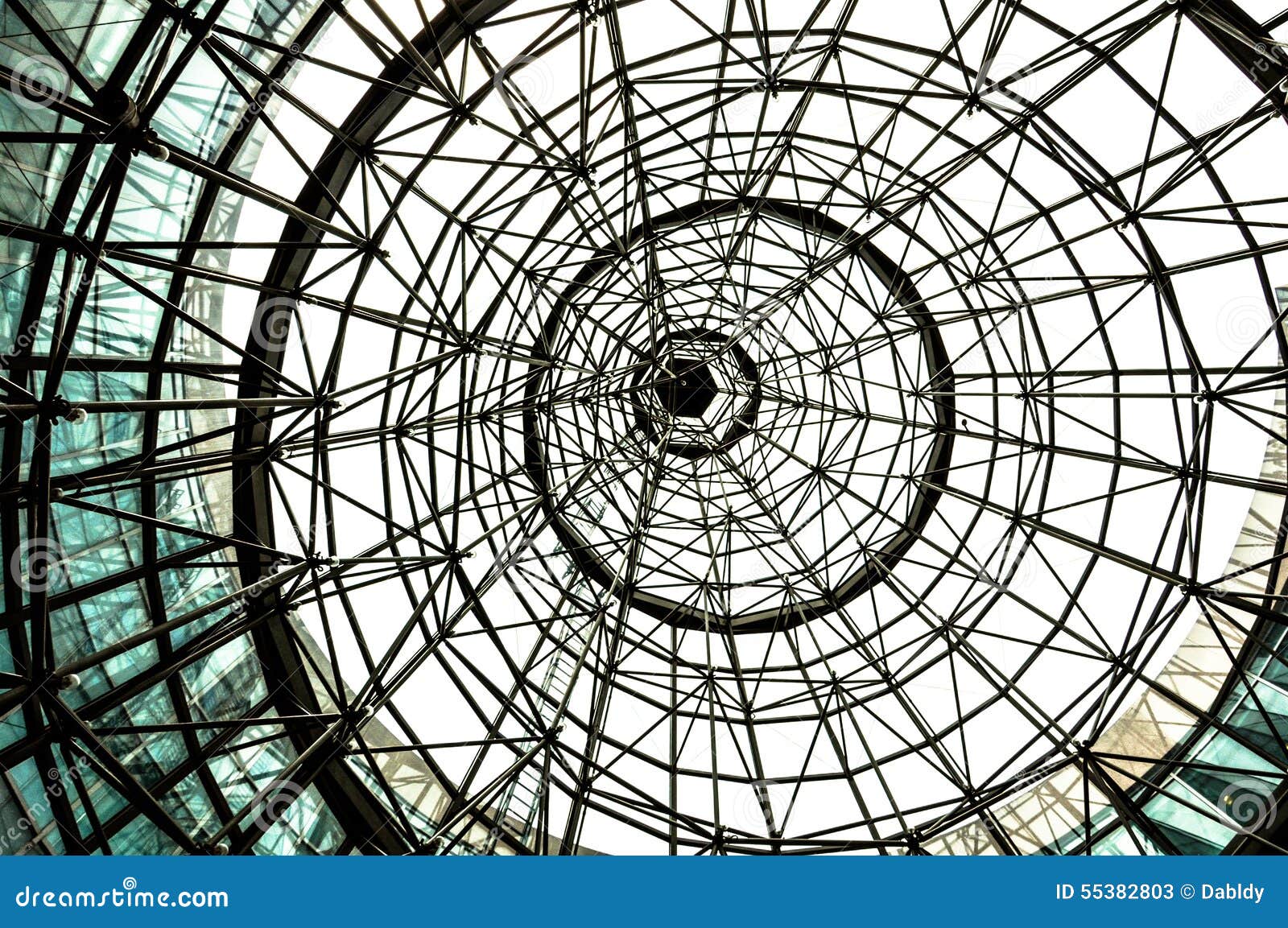 Structure of Dome Roof stock image. Image of glass, light - 55382803