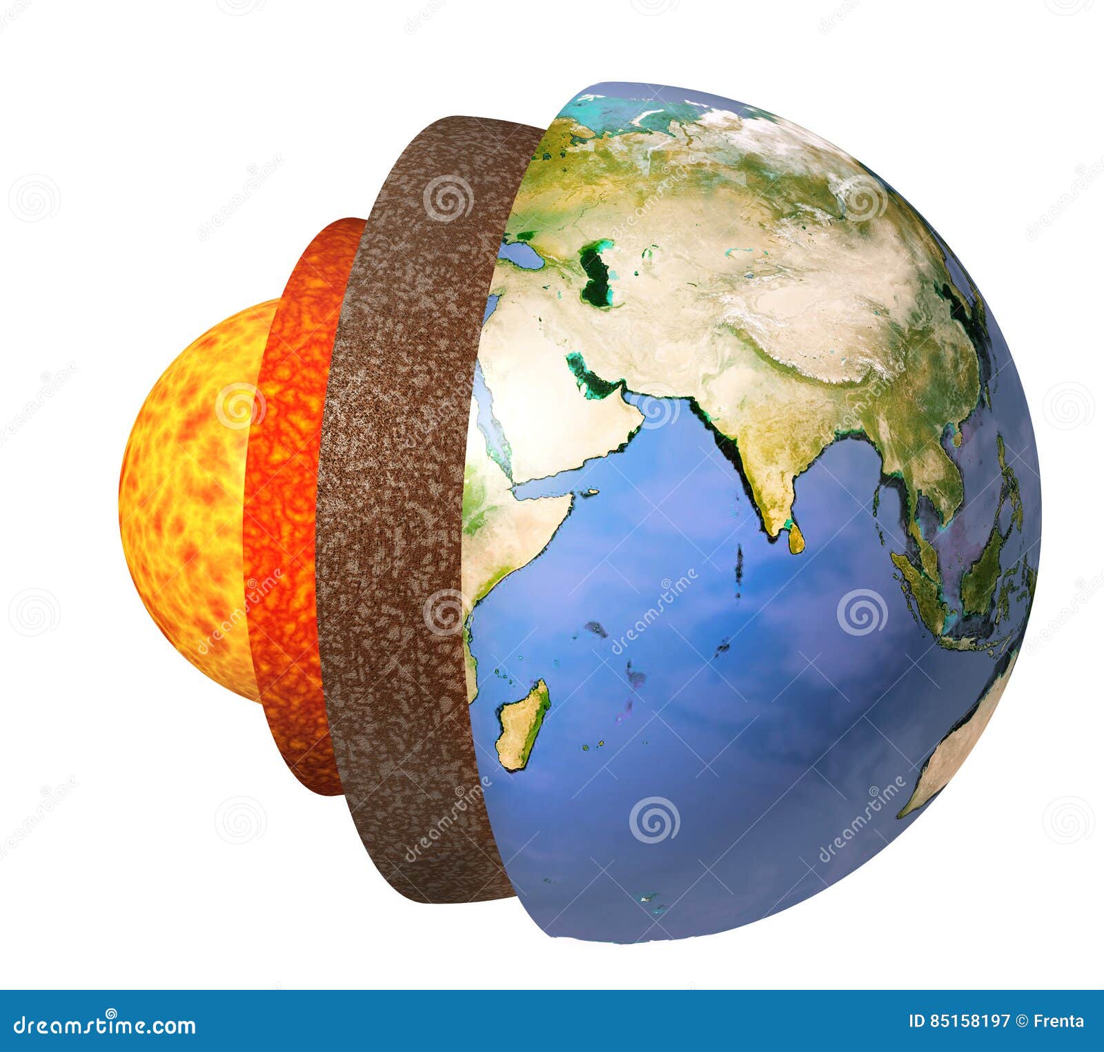 Structure of the Earth stock illustration. Illustration of earth - 85158197