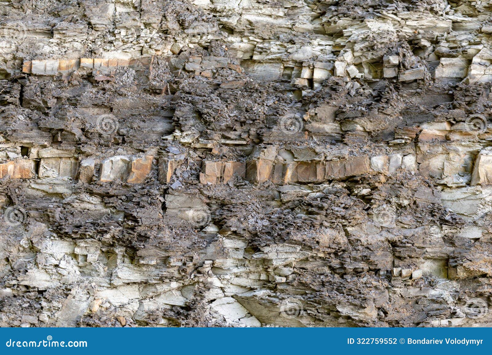 The Structure of the Earth in a Quarry Stone. Stock Photo - Image of ...