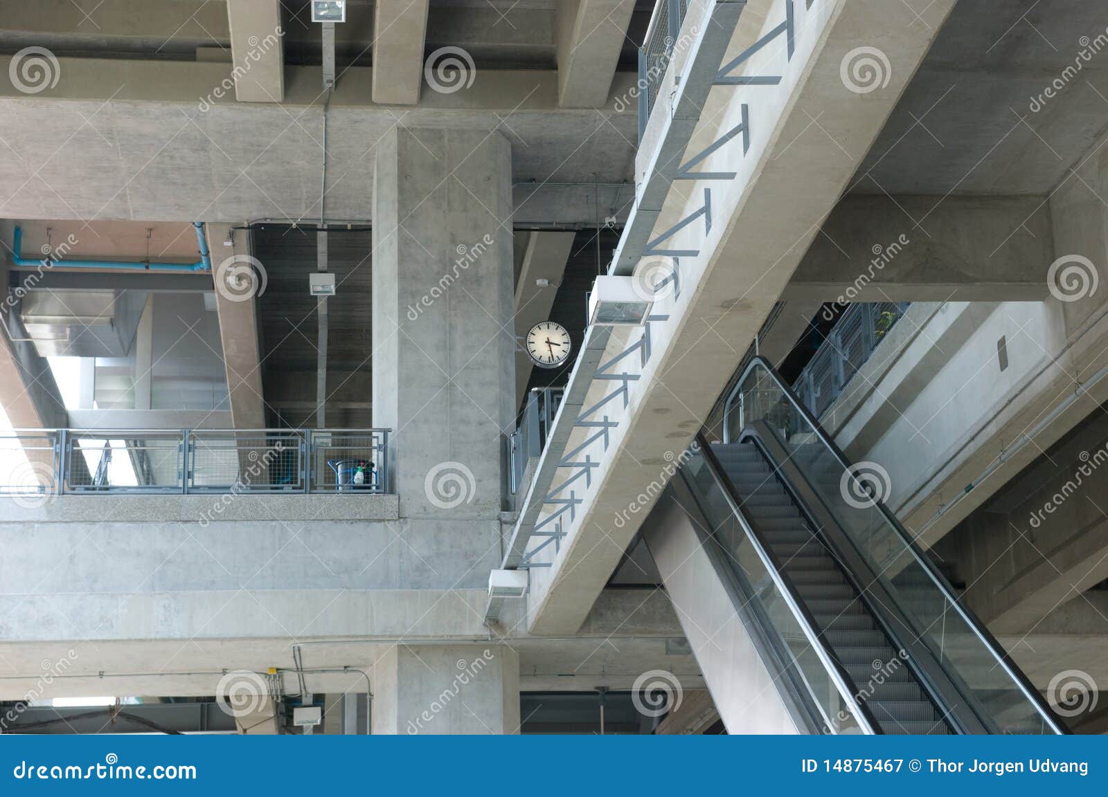 Structure of Elevated Train Station in Bangkok Stock Image - Image of ...