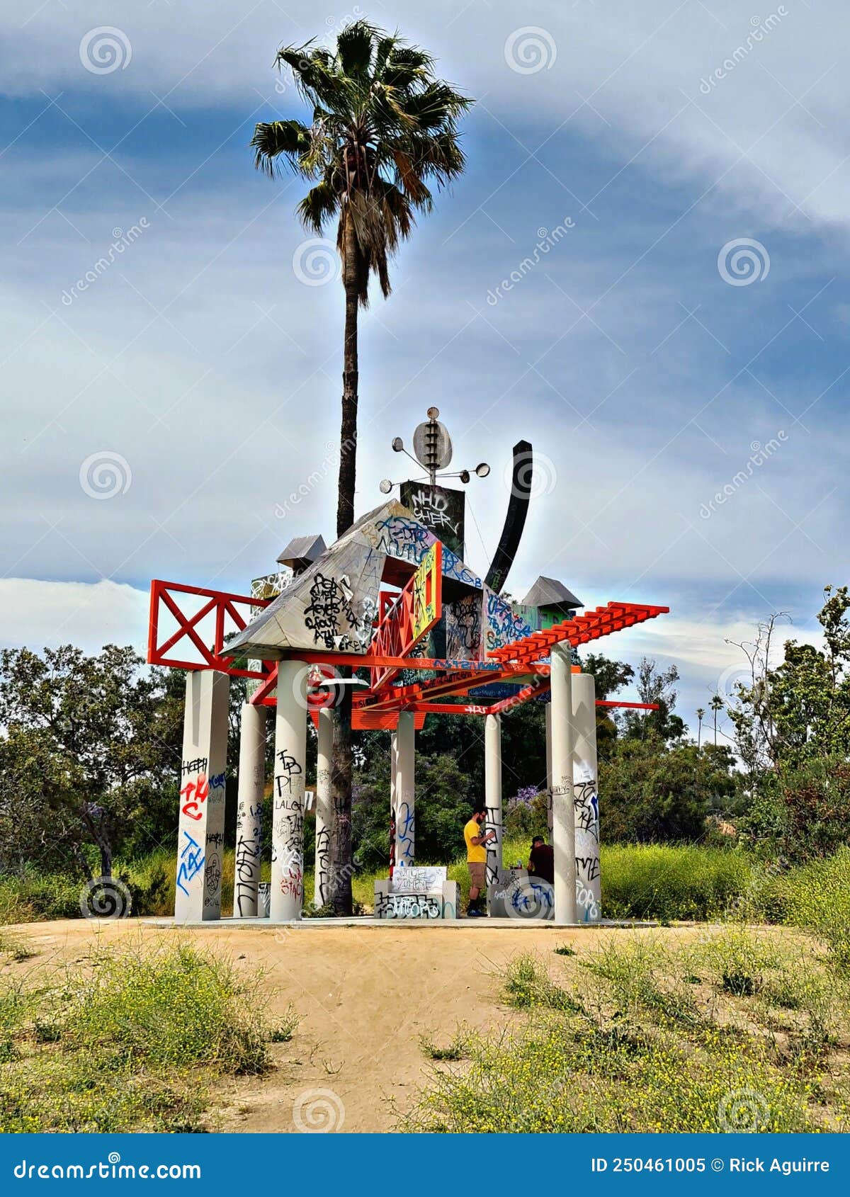 Structure at Elysian Park Back of Dodger Stadium Stock Image - Image of ...