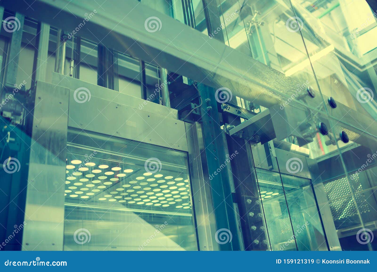 Structure and Equipment within the New Passenger Lift Stock Image ...