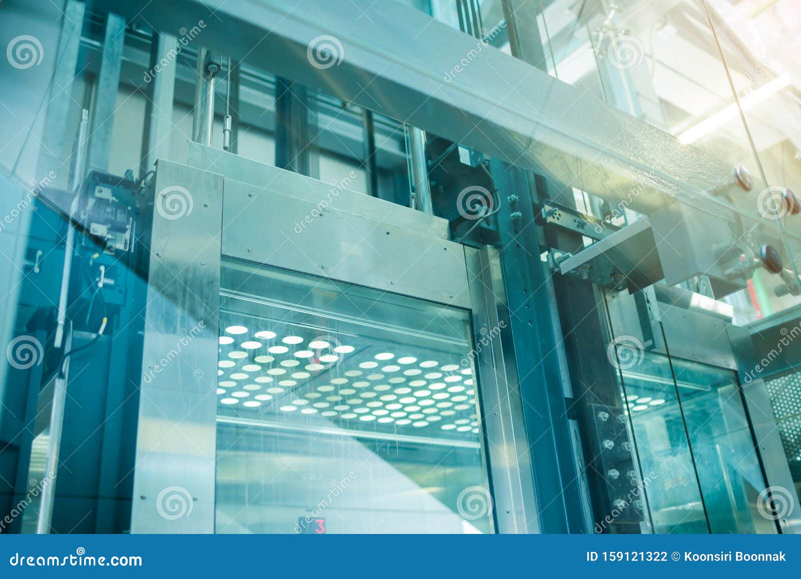 Structure and Equipment within the New Passenger Lift Stock Photo ...