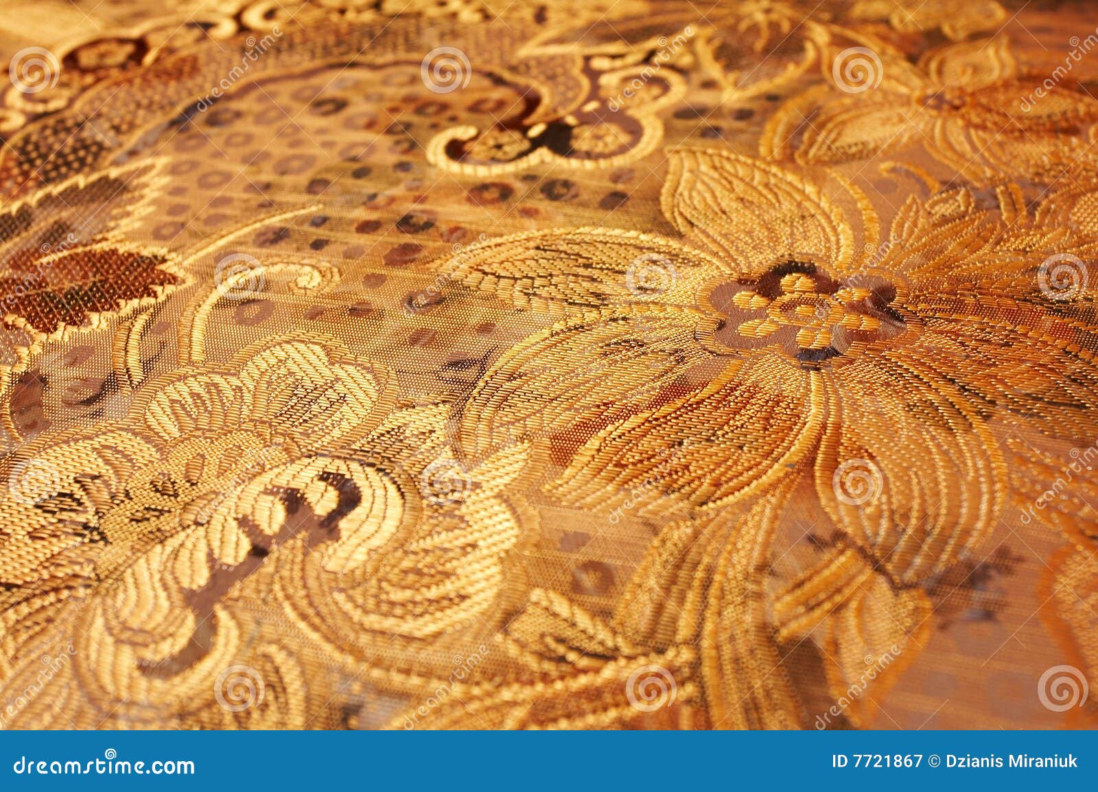 Structure of a fabric stock image. Image of flower, gold - 7721867