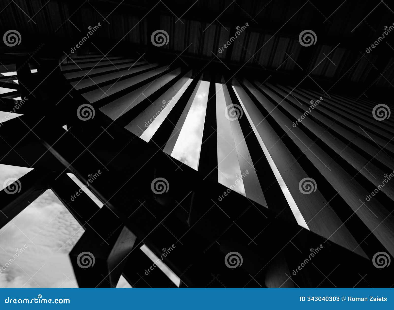 A Structure Featuring Wooden Slats on Construction Site Contributing To ...