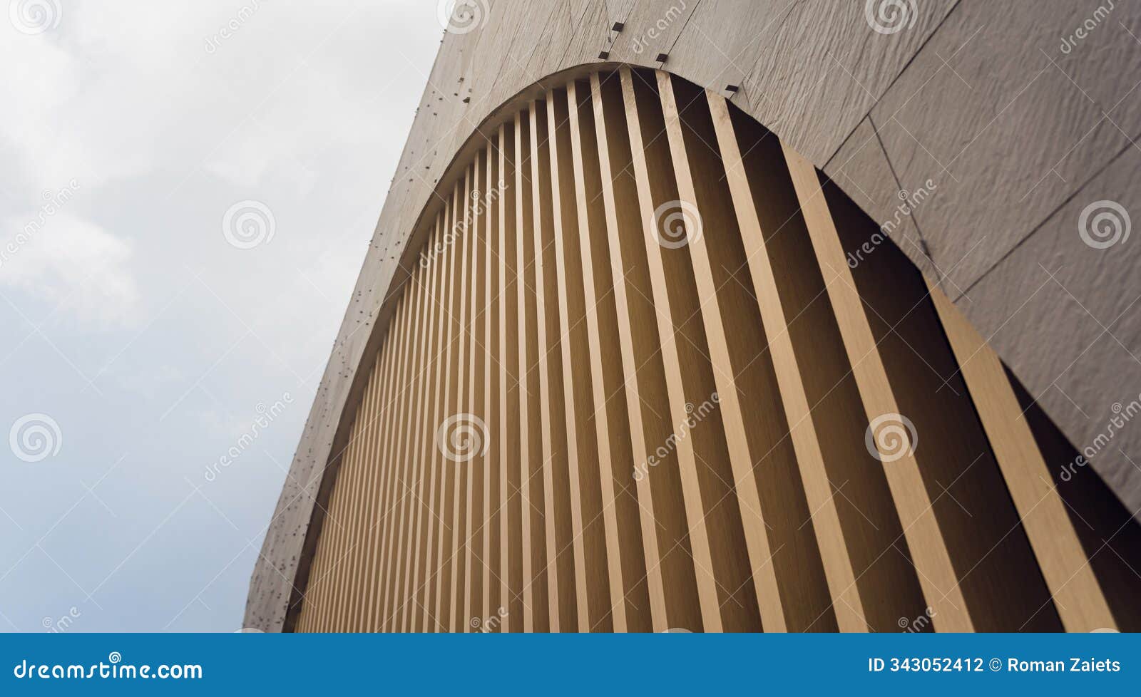 A Structure Featuring Wooden Slats on Construction Site Contributing To ...