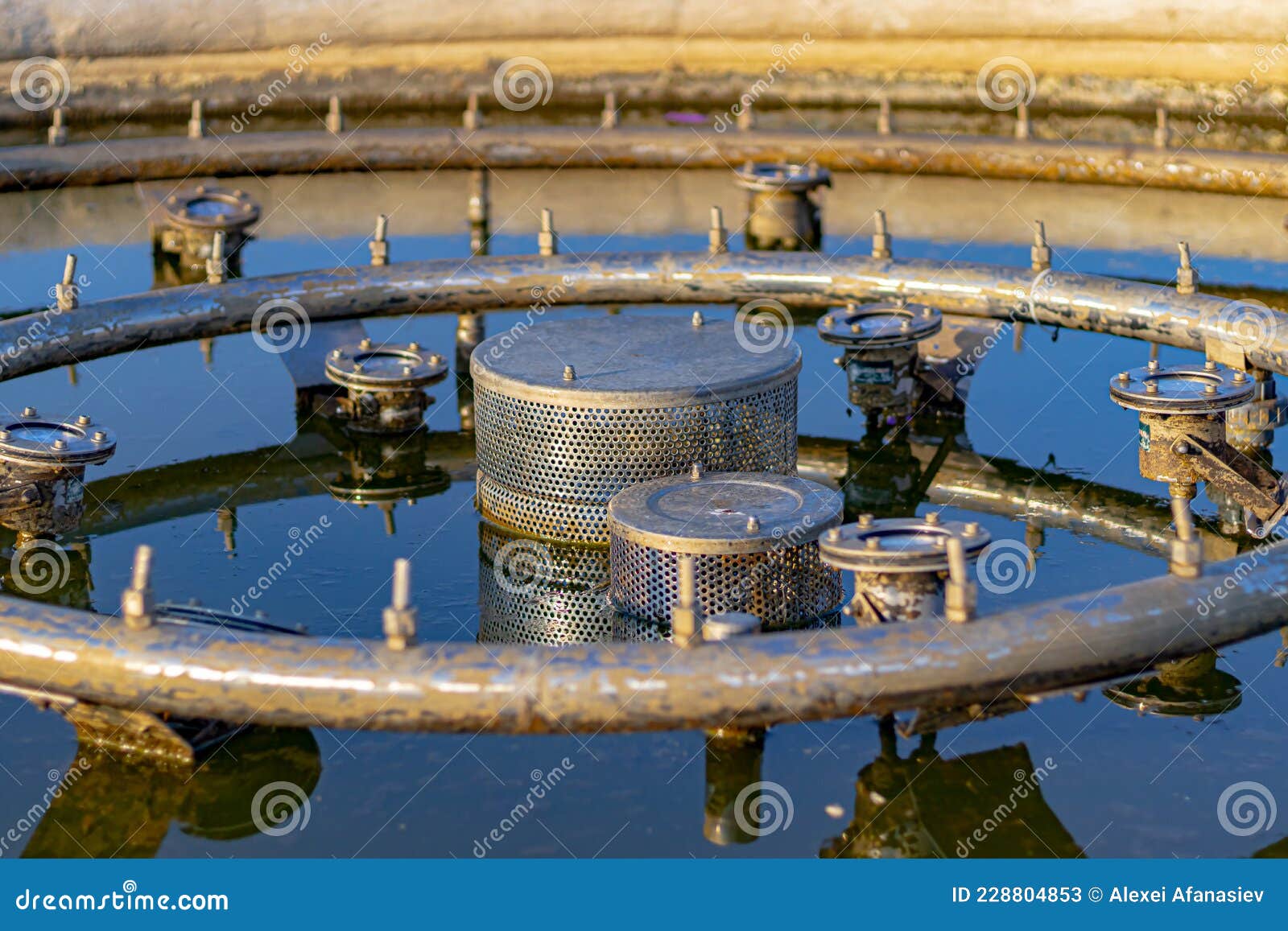 The Structure of the Fountain and Its Internal Elements Stock Image ...