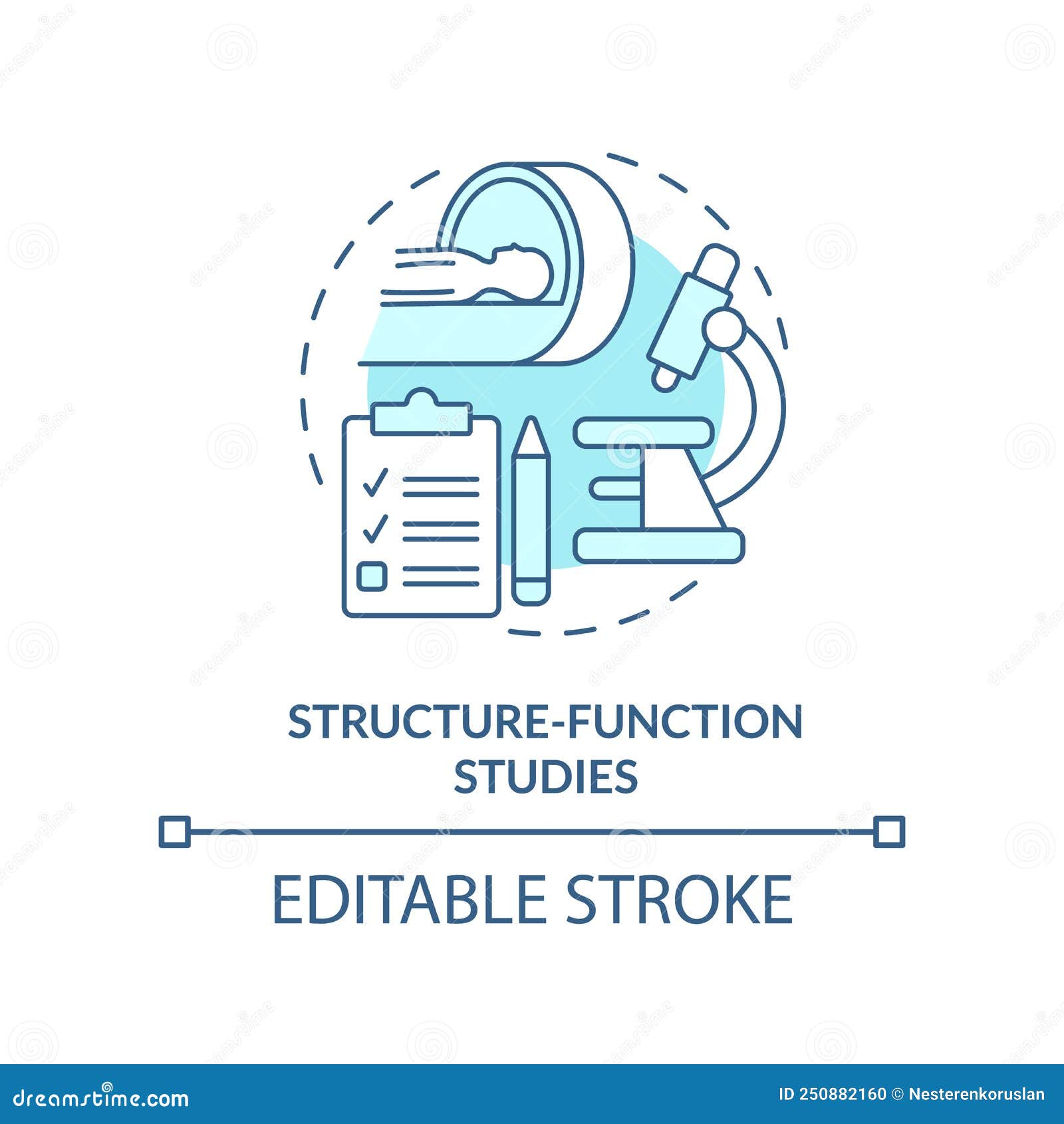 Structure Function Studies Turquoise Concept Icon Stock Vector ...