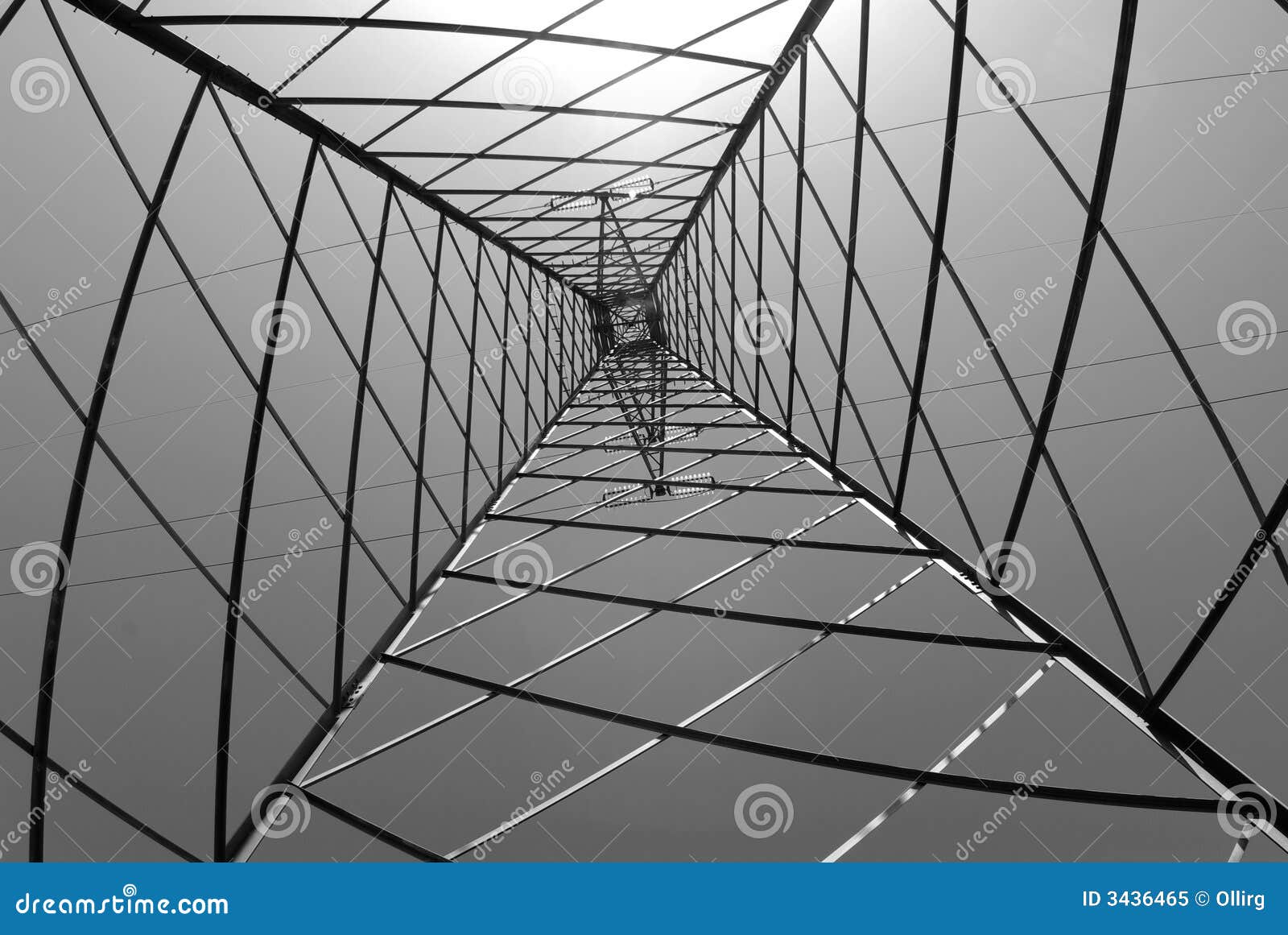 Structure Geometric Framework Stock Image - Image of pylon, high: 3436465