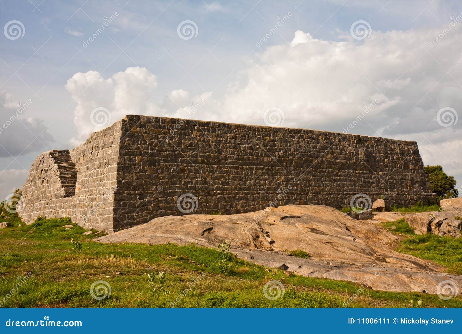 Structure at Gingee Fort stock image. Image of fortress - 11006111