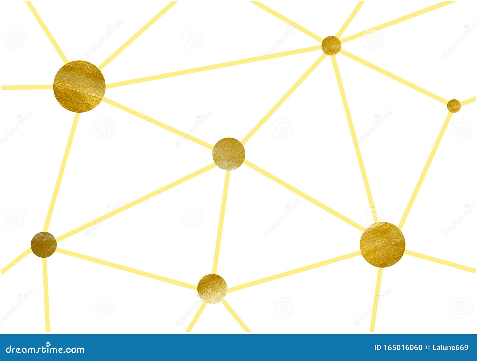 Structure of Golden Dots and Lines, Vector Stock Vector - Illustration ...
