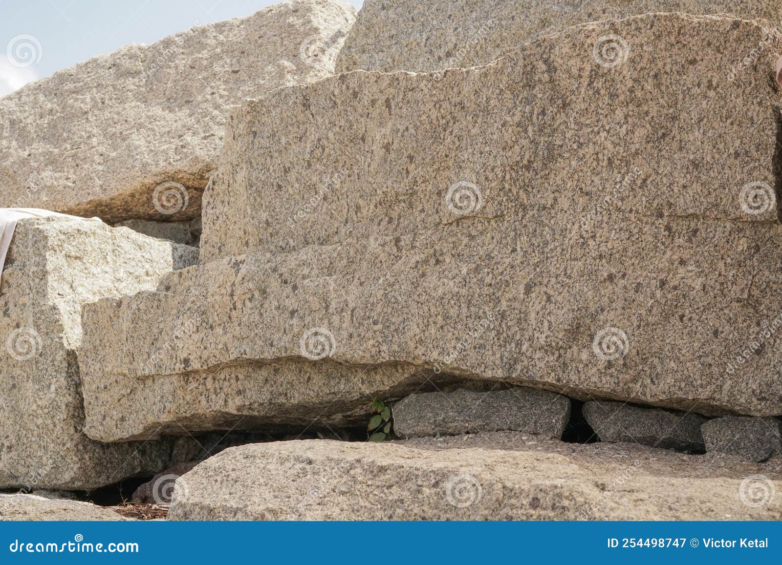 Structure of Granite. Large Stones on the Seashore. Creative Vintage ...