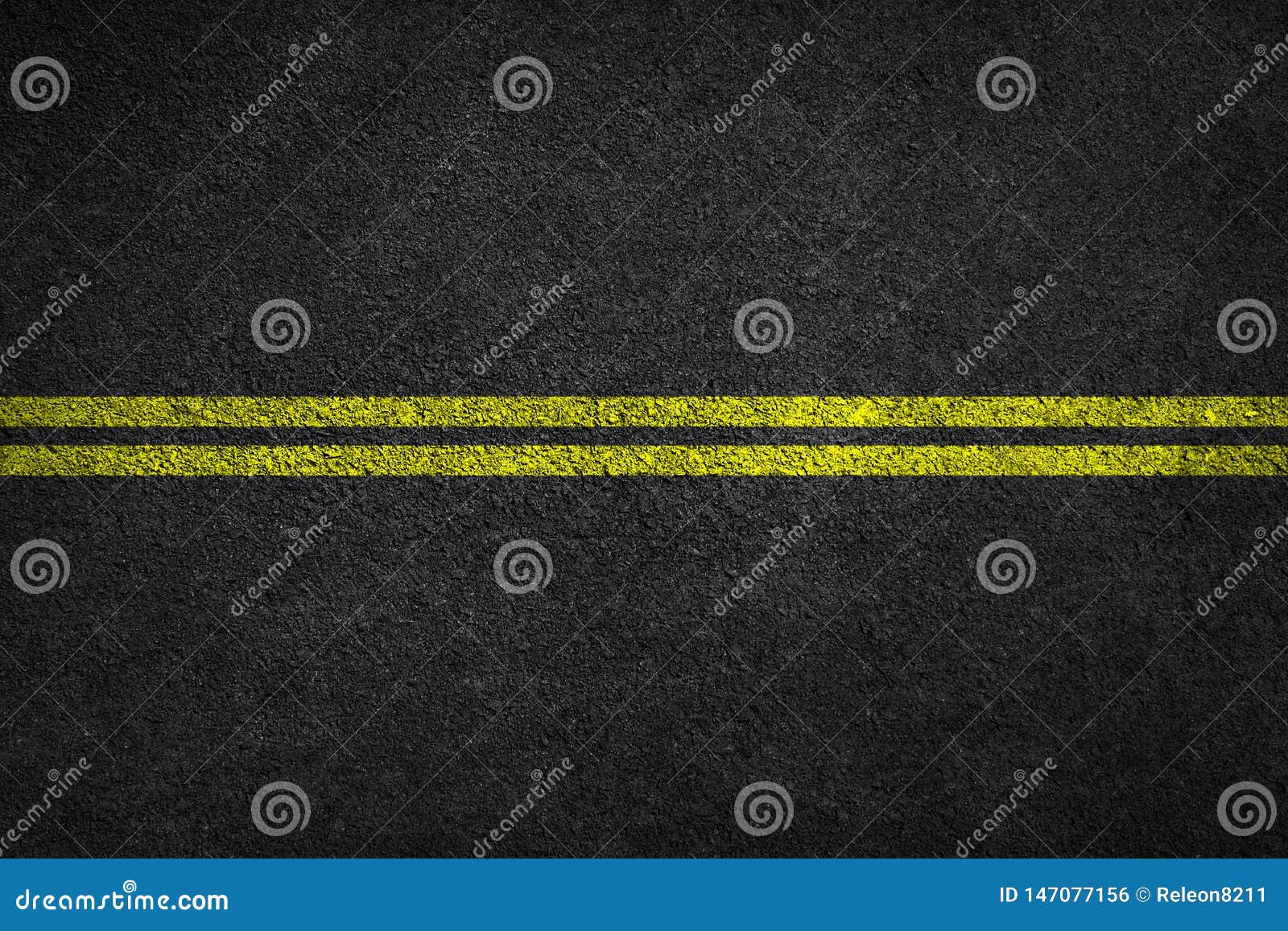 Structure of Granular Asphalt. Asphalt Texture with Two Yellow Line ...