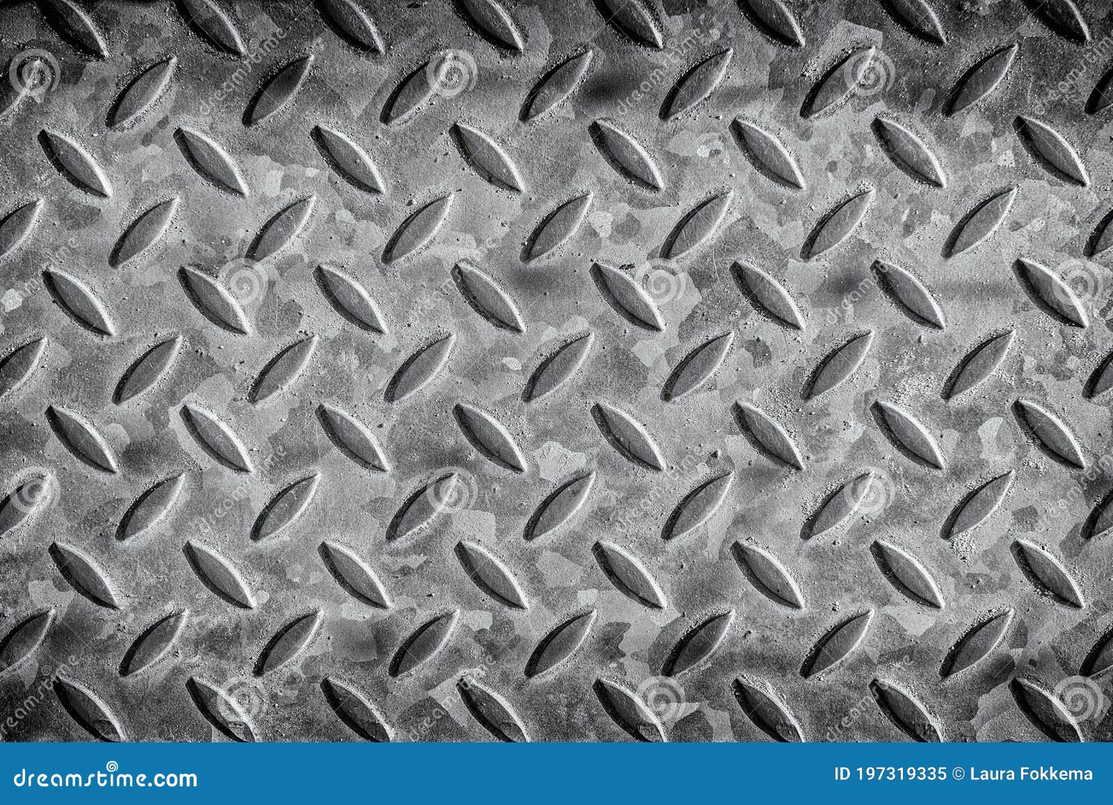 Structure of a Grey, Steel Diamond Plate Stock Image - Image of surface ...