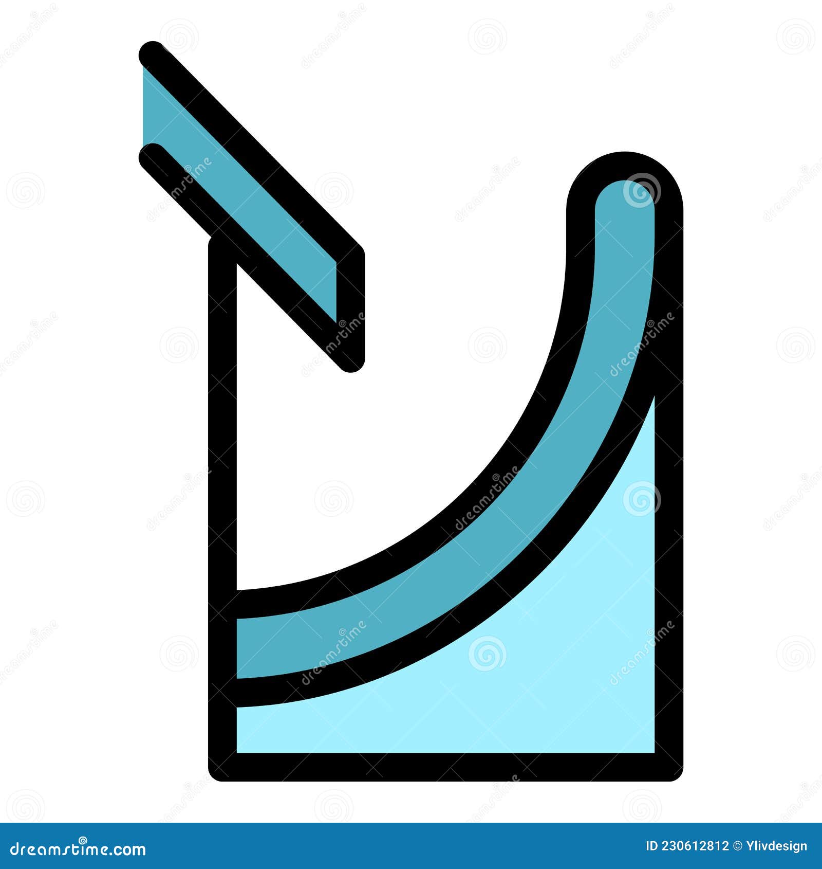 Structure Gutter Icon Color Outline Vector Stock Vector - Illustration ...