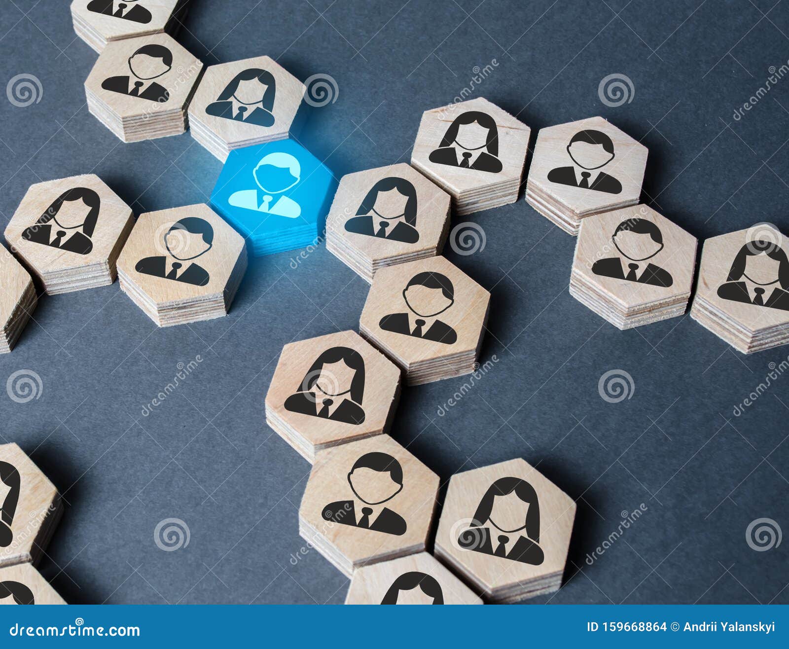 The Structure of Hexagonal Figures with Employees is Connected Together ...