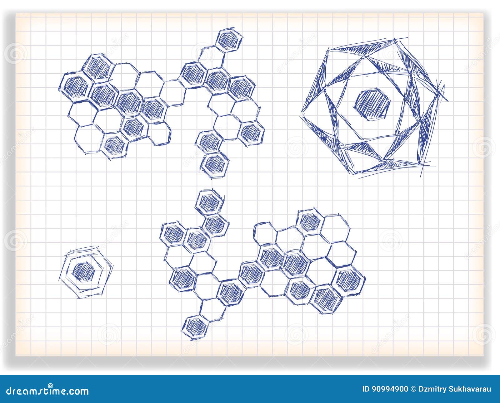 Structure Of Hexahedrons For Design Royalty-Free Stock Image ...
