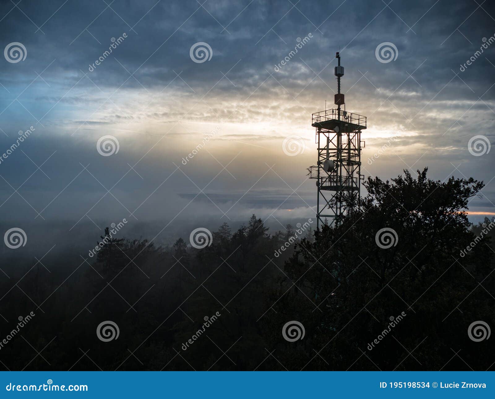Structure of a High Lookout Tower Stock Photo - Image of exterior ...