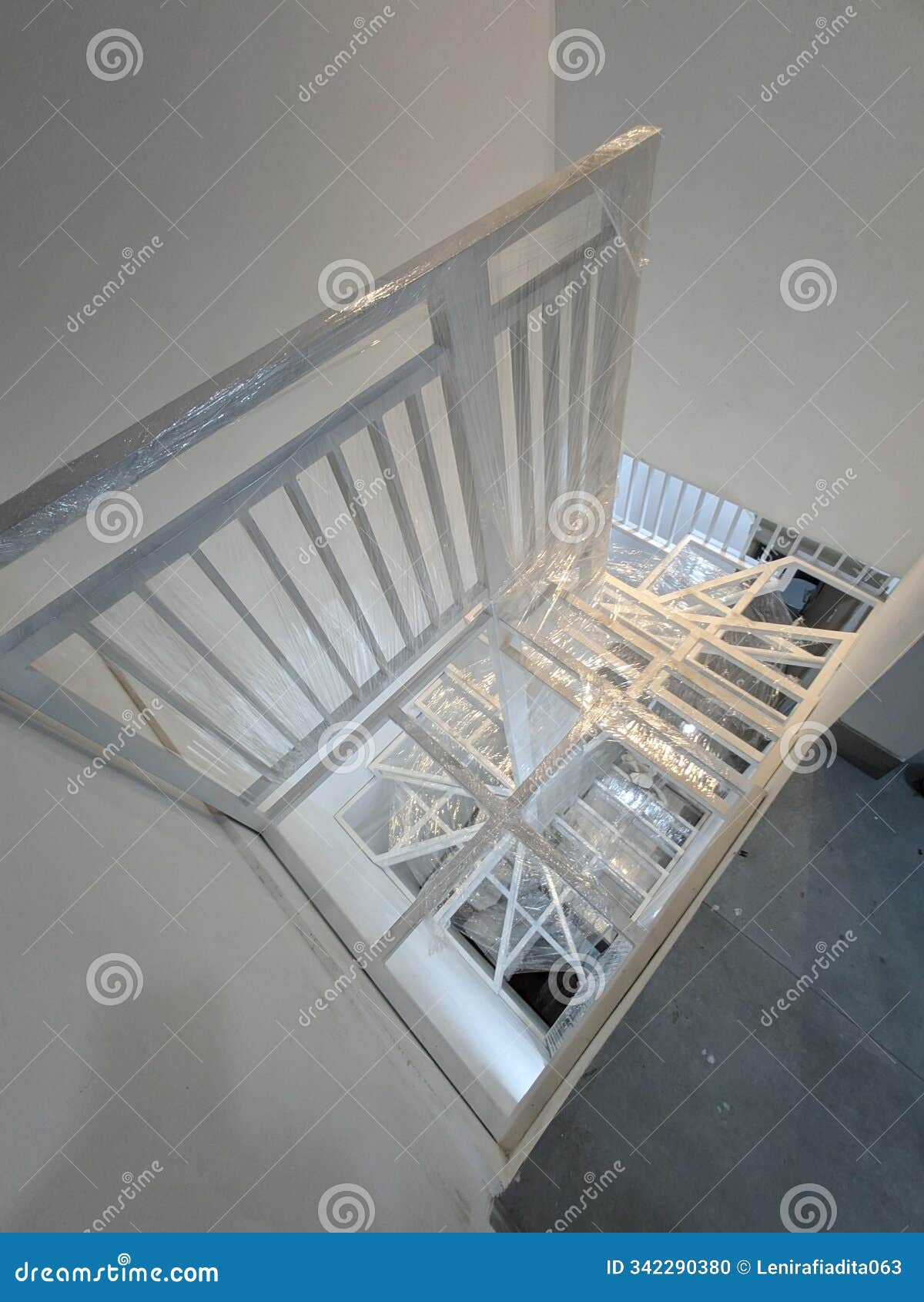 The Structure of the House Stairs Uses Thick and Sturdy Iron Material ...