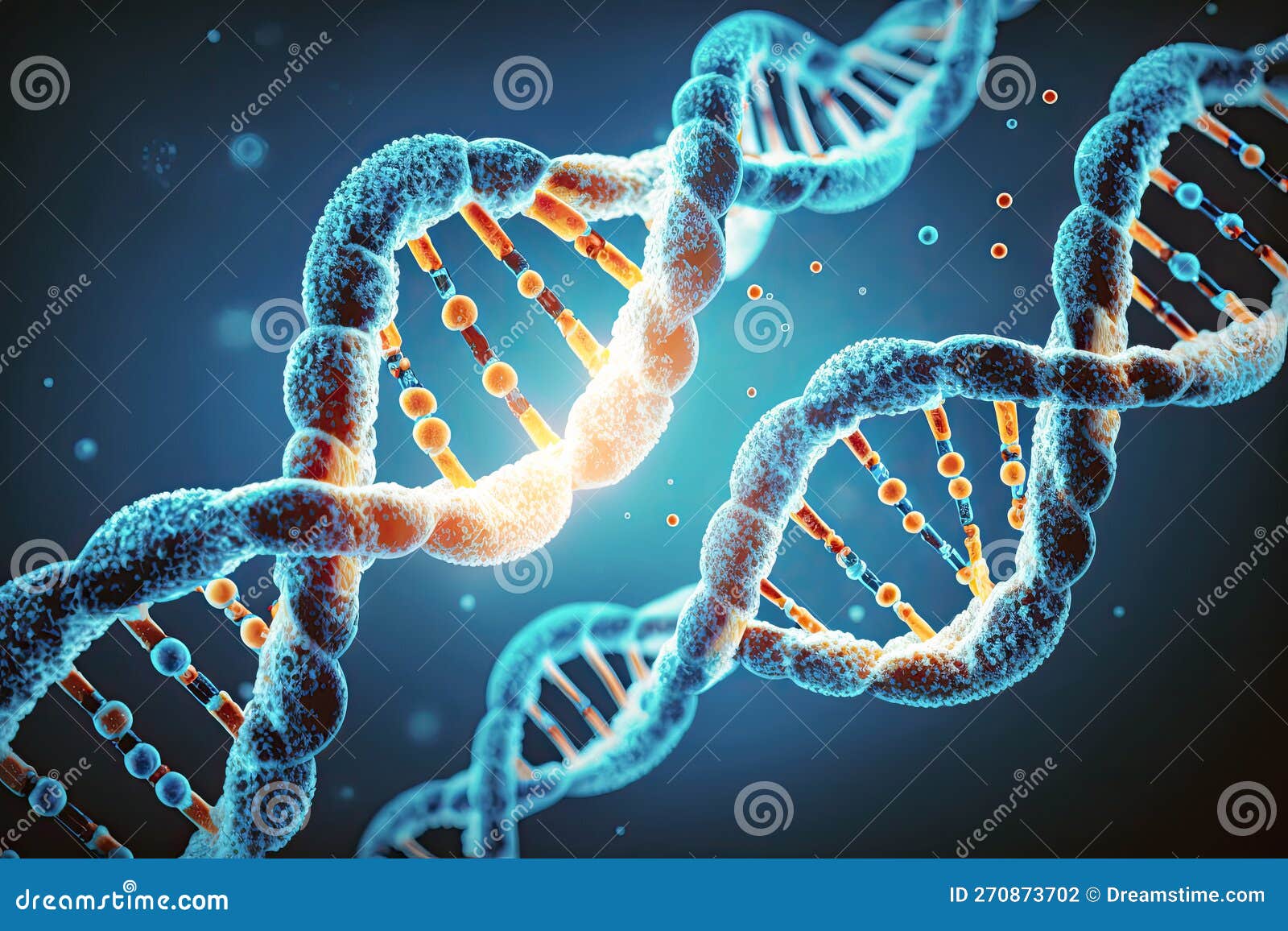 Structure Of Human DNA In The Form Of A Blue Helix, Which Is A Vital ...
