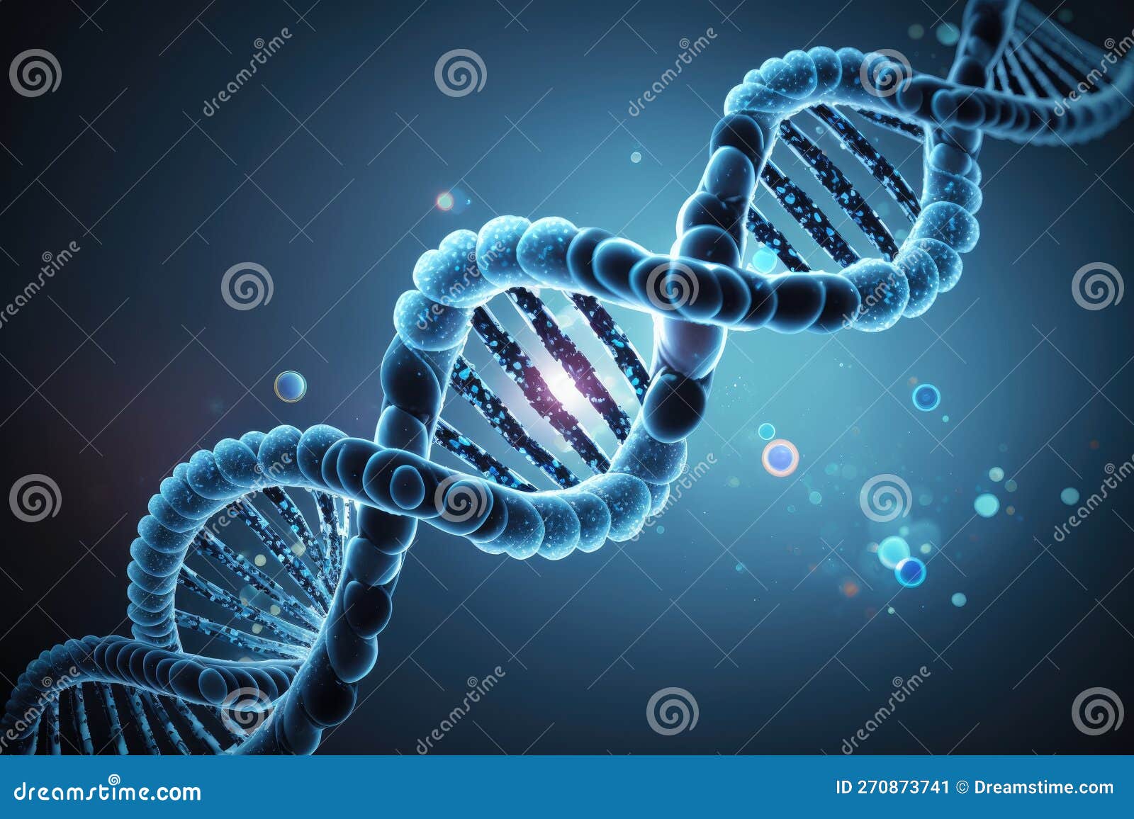 Structure Of Human DNA In The Form Of A Blue Helix, Which Is A Vital ...