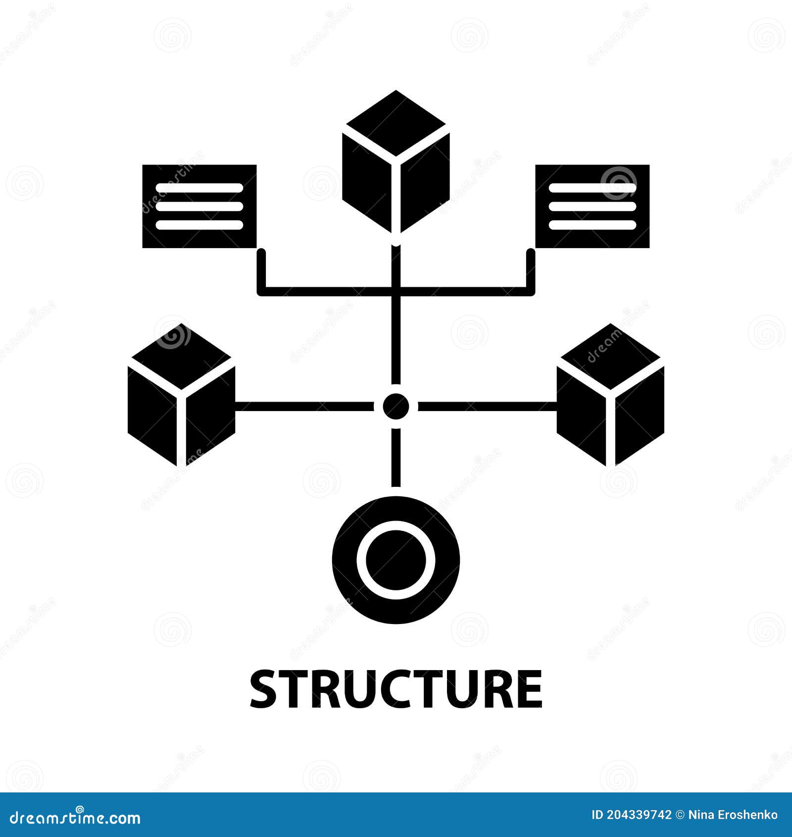 Structure Icon, Black Vector Sign with Editable Strokes, Concept ...