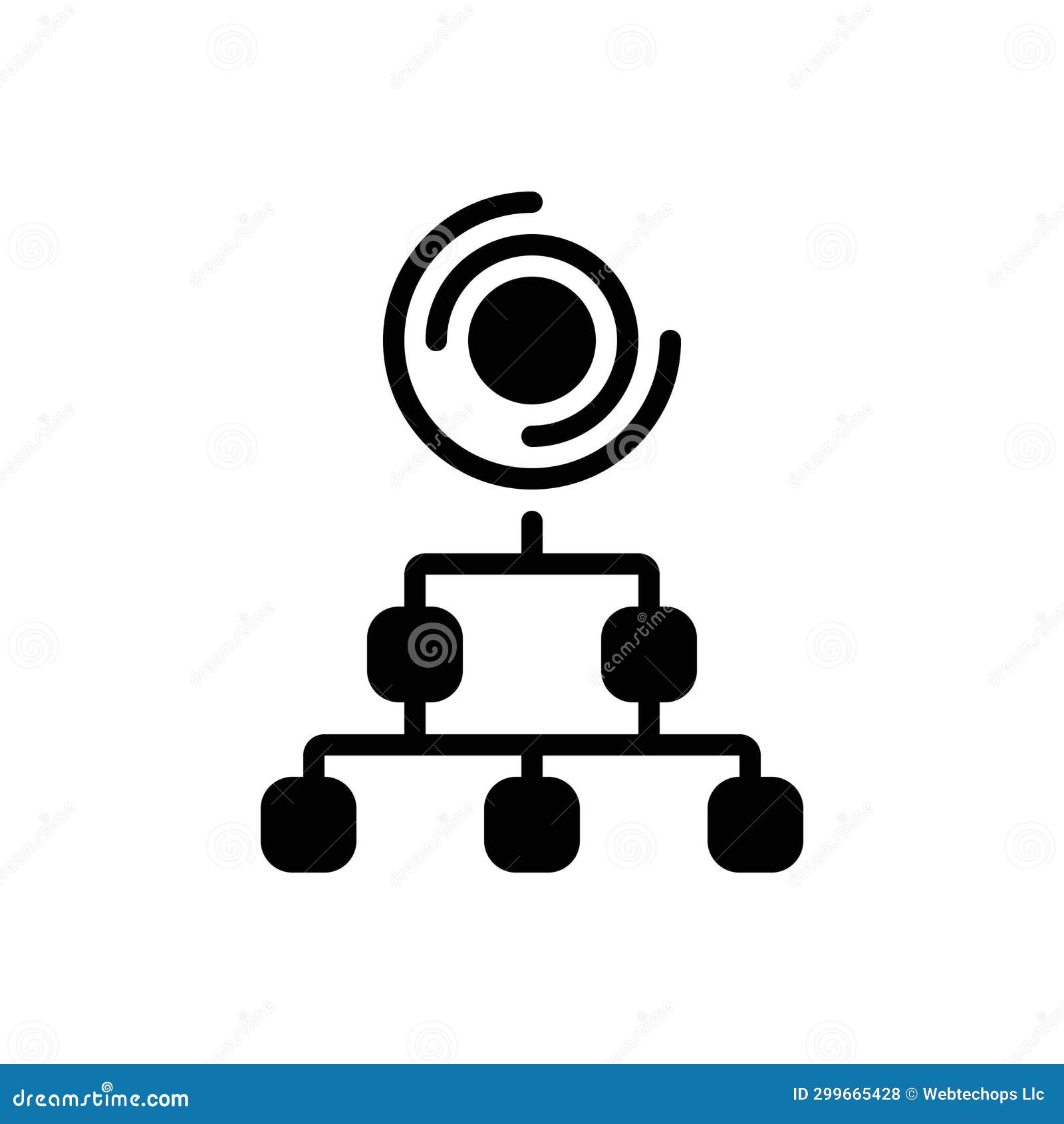Black Solid Icon for Structure, Hierarchical and Connections Stock Illustration - Illustration ...