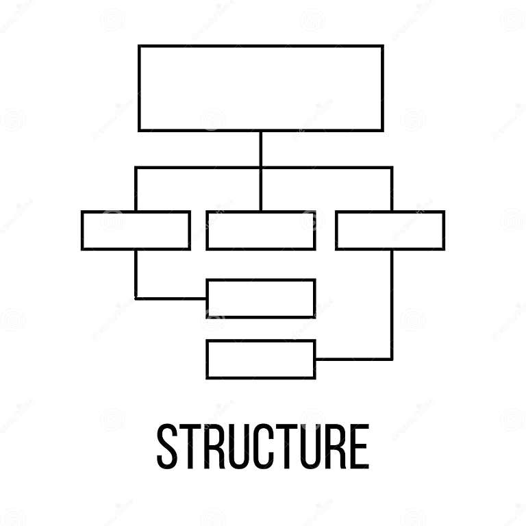 Structure Icon or Logo Line Art Style Stock Vector - Illustration of ...