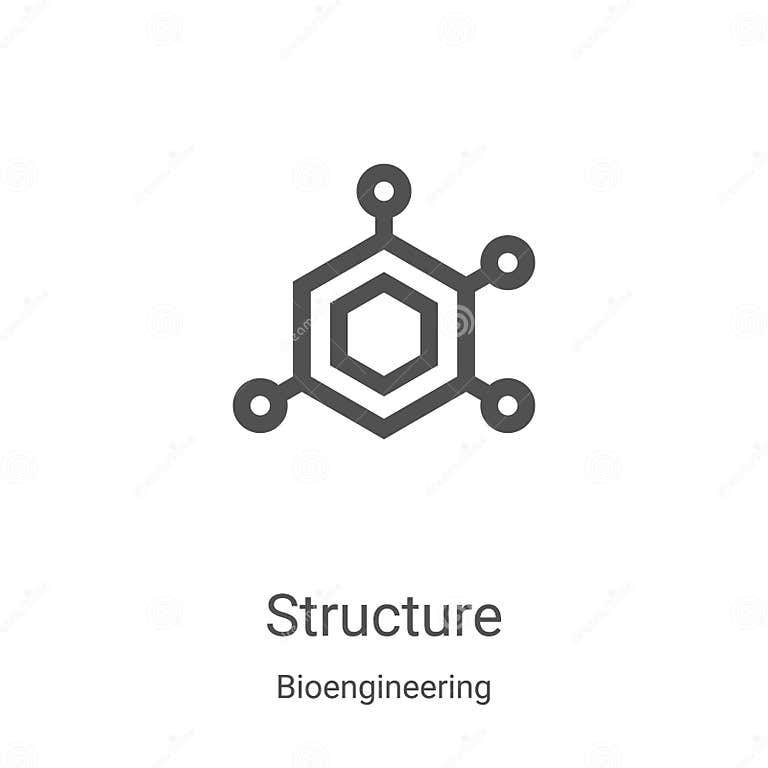 Structure Icon Vector from Bioengineering Collection. Thin Line ...