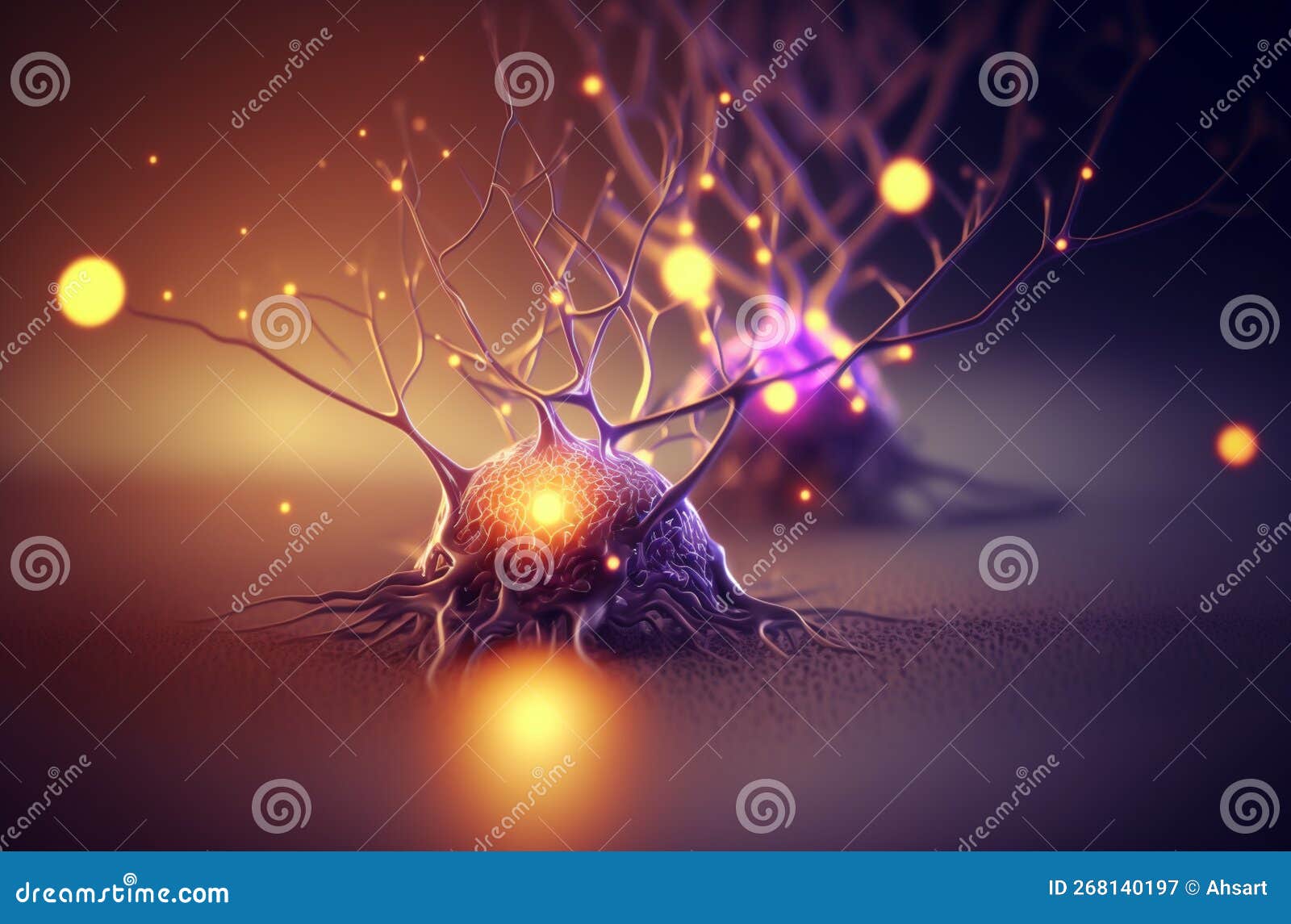 Structure of Illuminated Neurons with Branched Connections Stock ... Structure of Illuminated Neurons with Branched Connections Stock ...