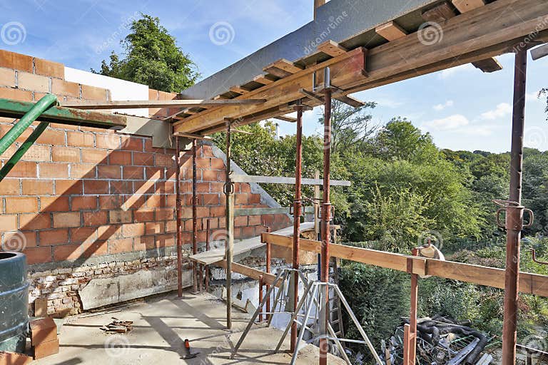 Structure for Improvement Under Construction Stock Image - Image of ...