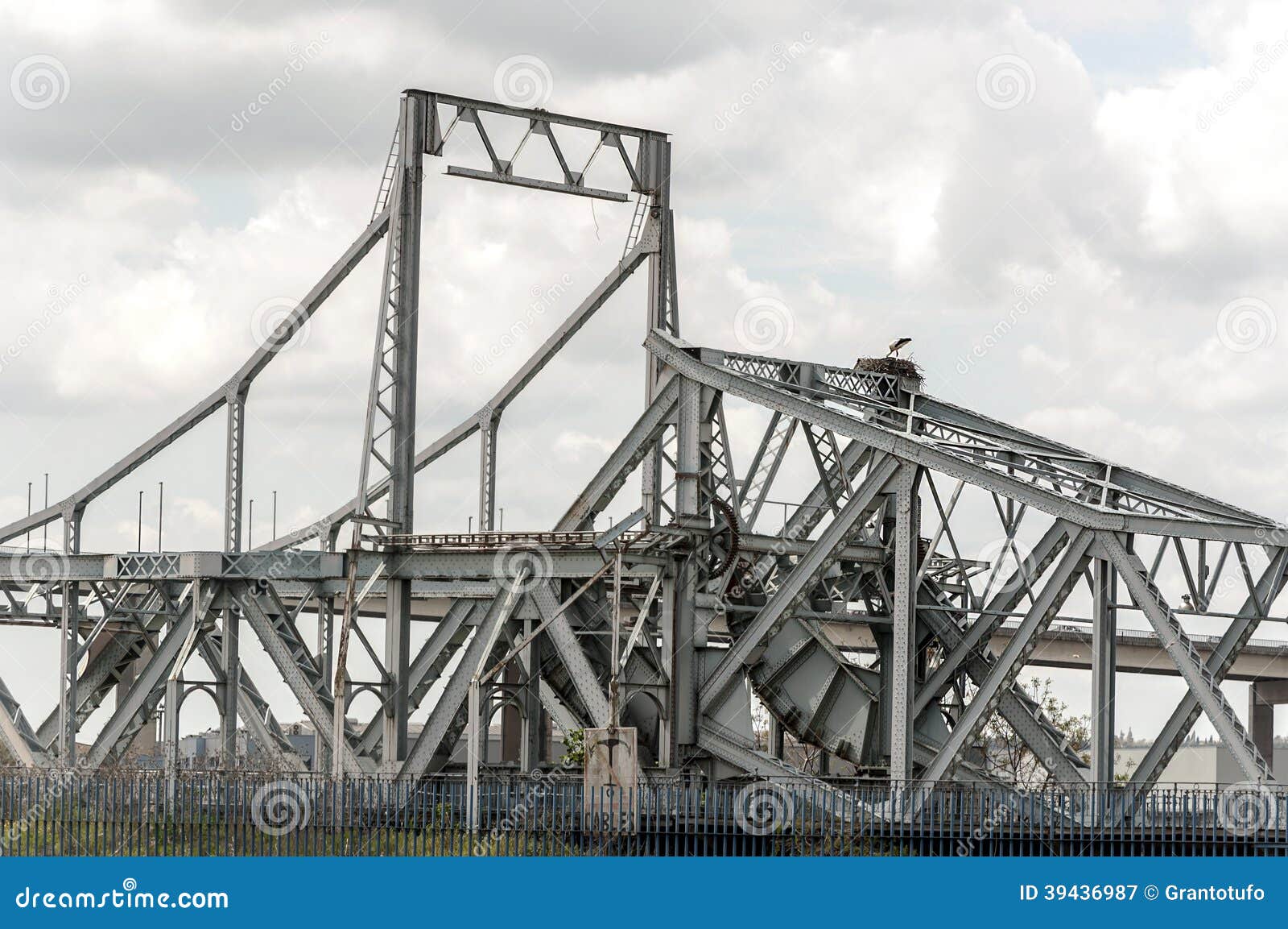 Structure of an Iron Bridge Stock Image - Image of transportation ...