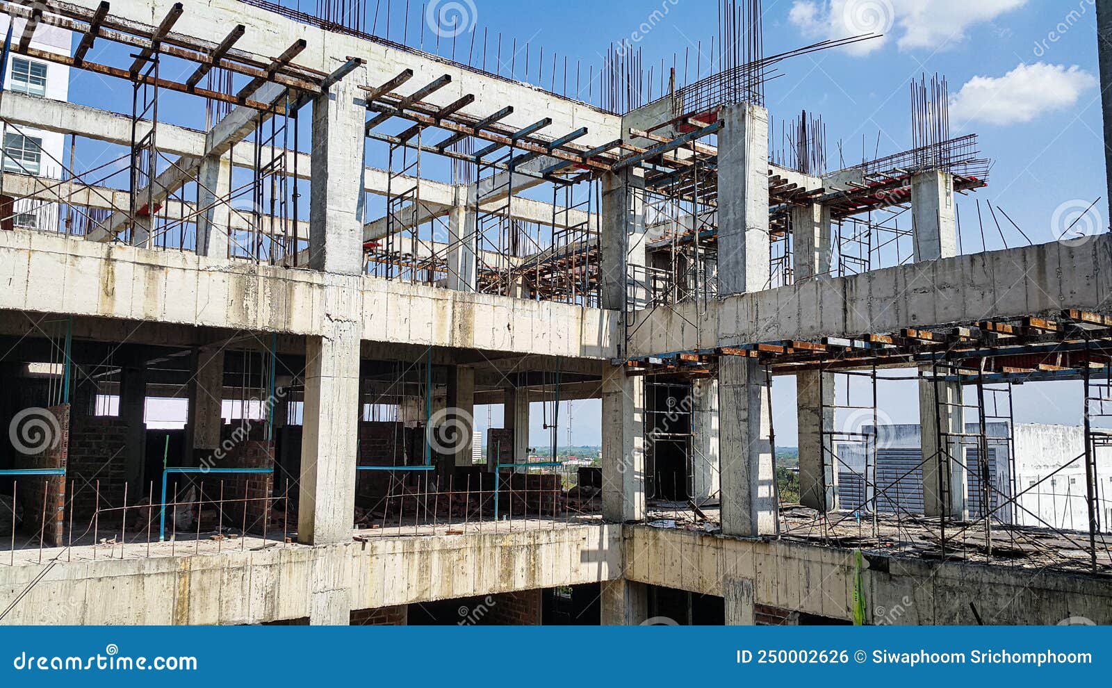 Wall, Floor and Column in the Structure of the Building Stock Photo ...