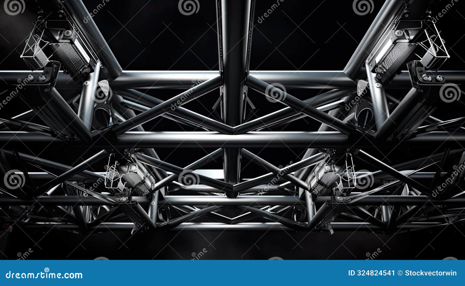 Structure lighting truss stock illustration. Illustration of joints ...