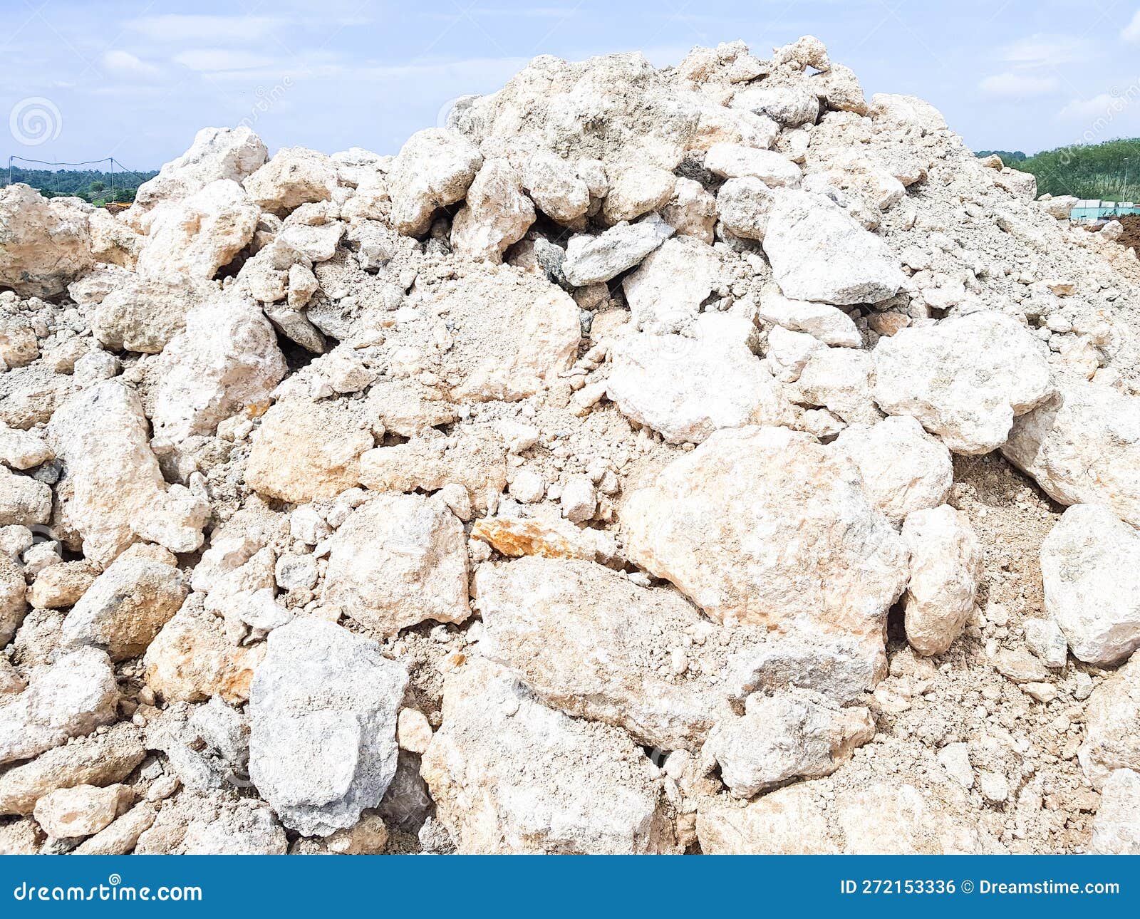 Structure of Limestone Rocks on Construction Site Stock Photo - Image ...
