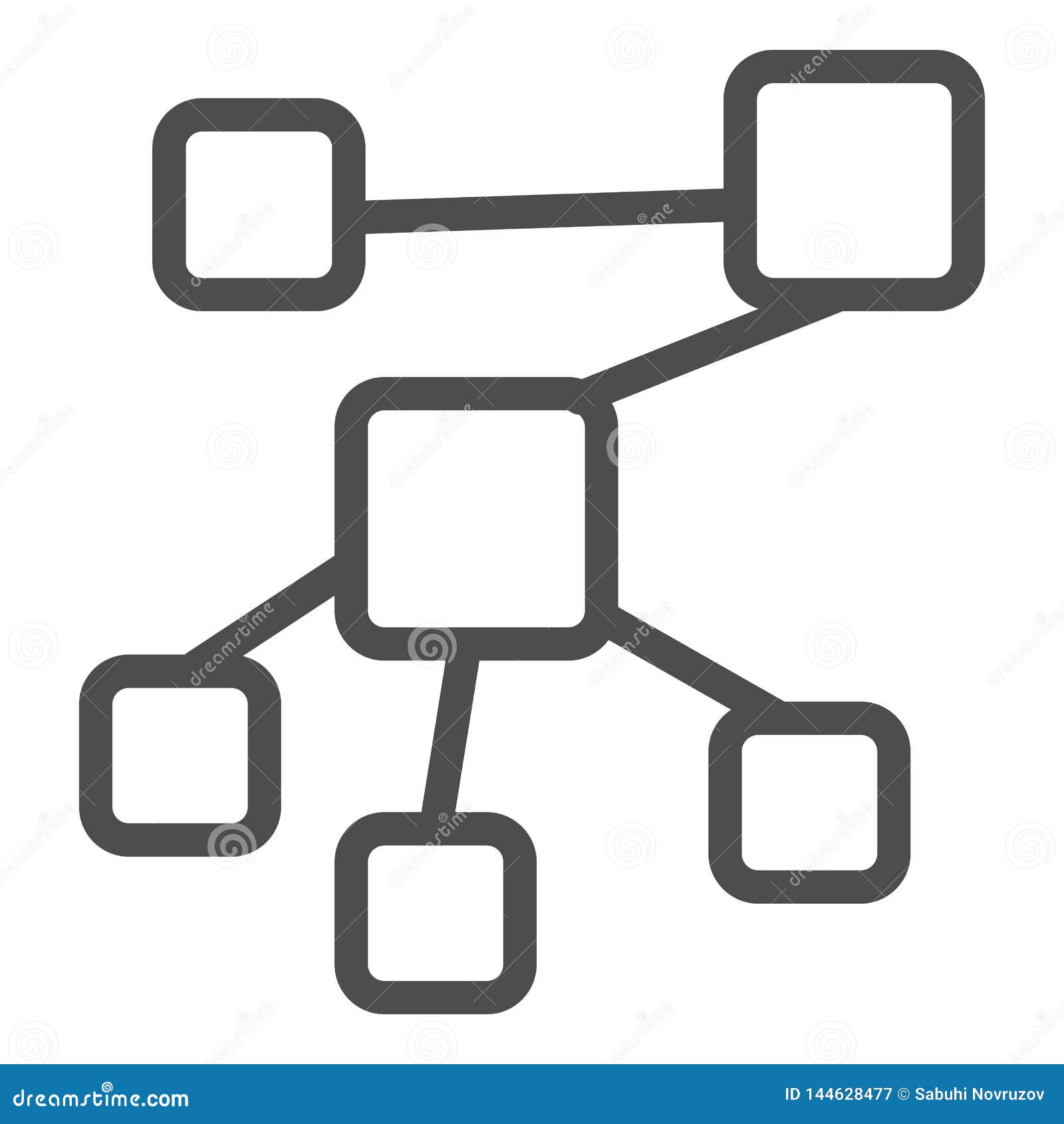 Structure Line Icon. Chart Vector Illustration Isolated on White Stock ...