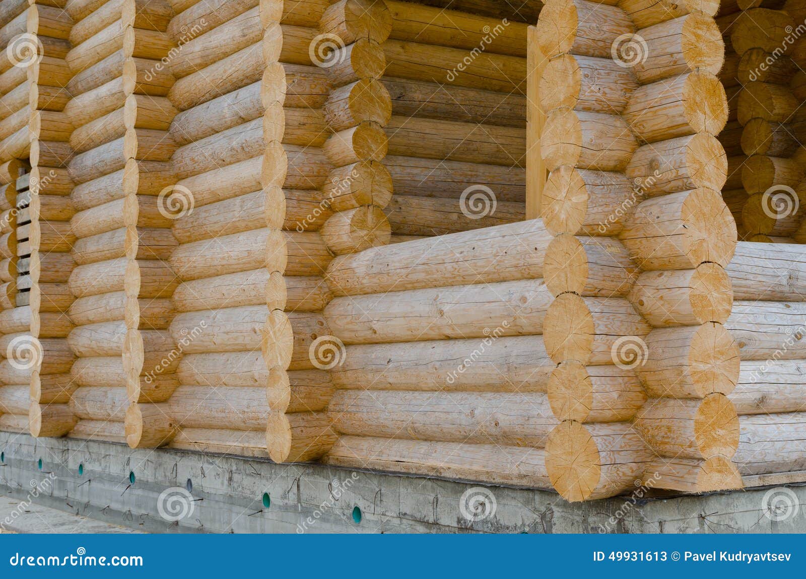 The Structure of the Log House Stock Image - Image of structure, people ...