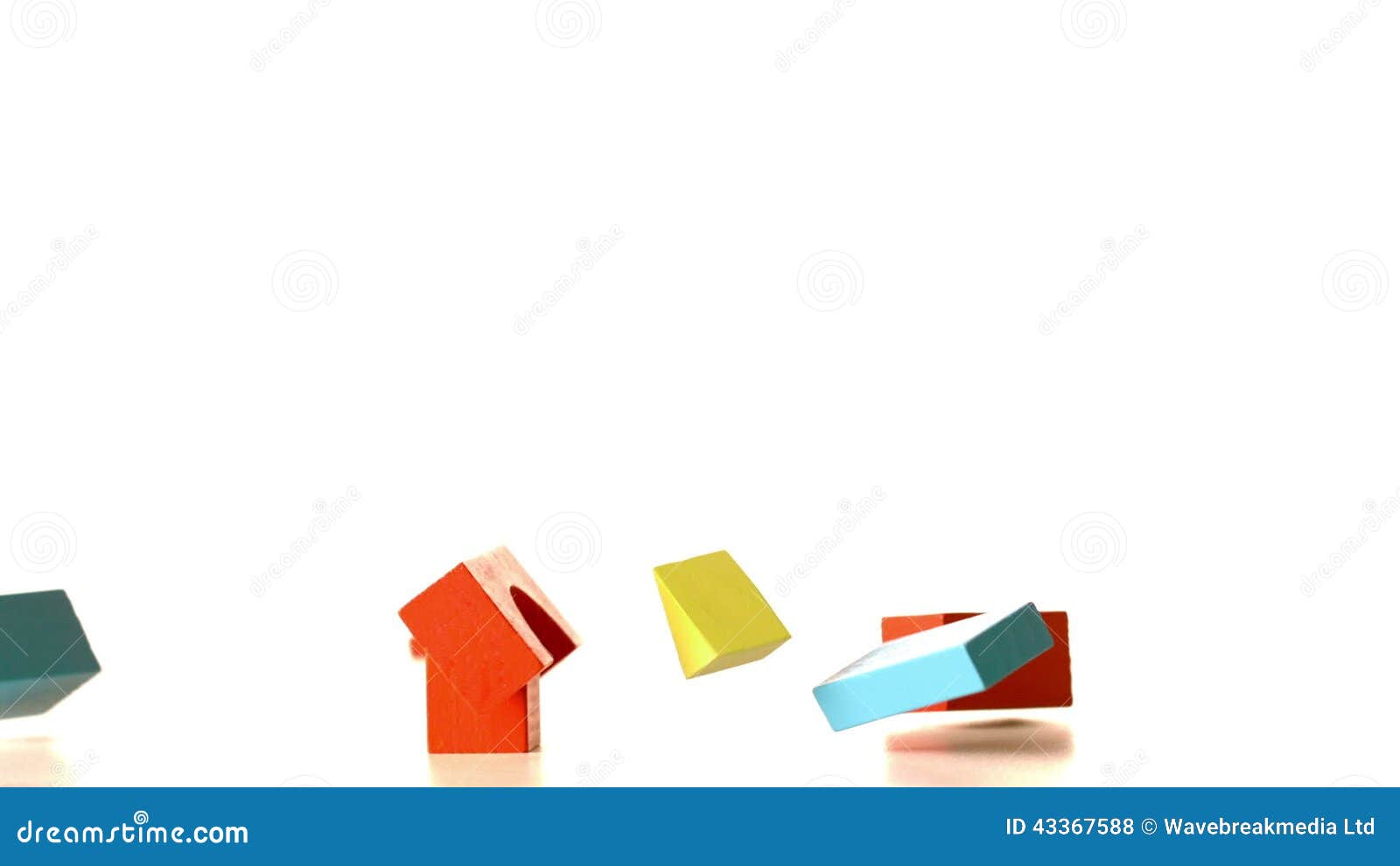 Structure Made of Building Blocks Knocking Over Stock Footage - Video ...