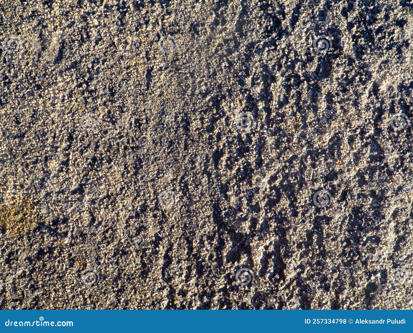 The Structure of the Material. Uneven Sand Surface. Under Your Feet ...