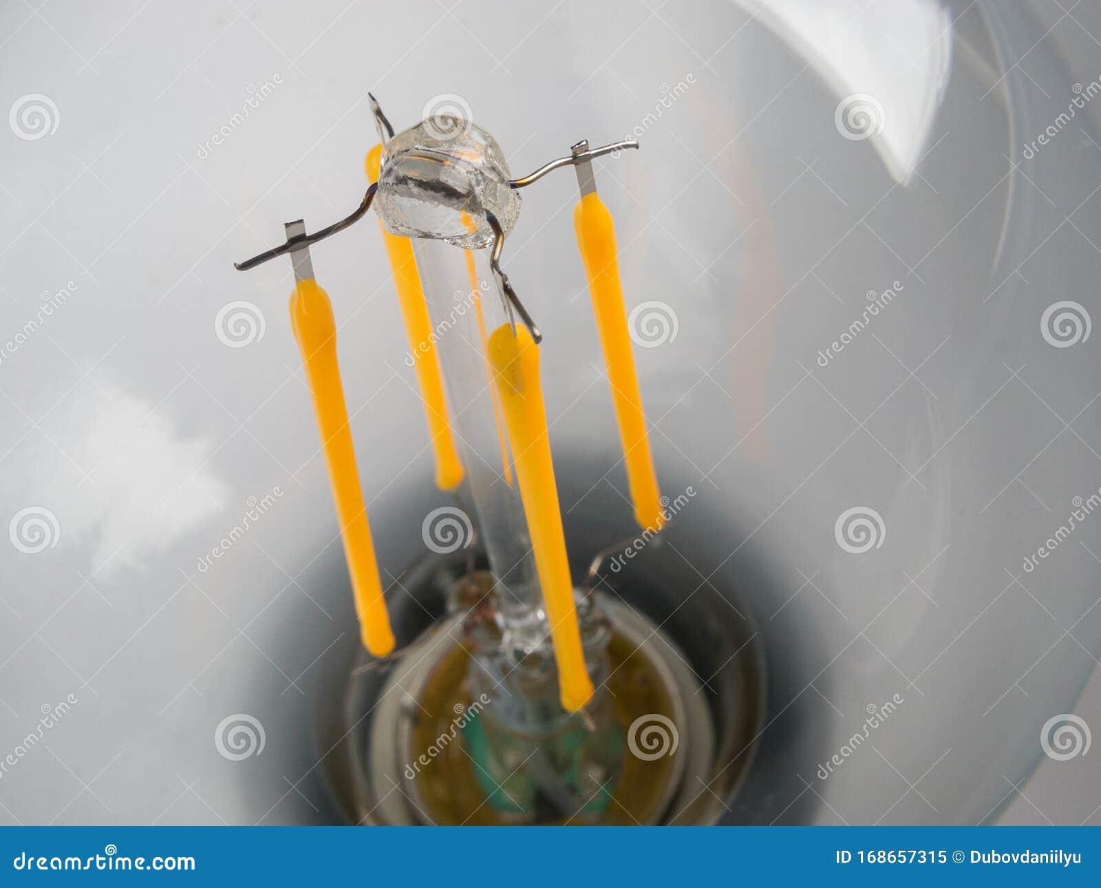 The Structure of Modern Led Light Bulb for Household Lamps Stock Image ...