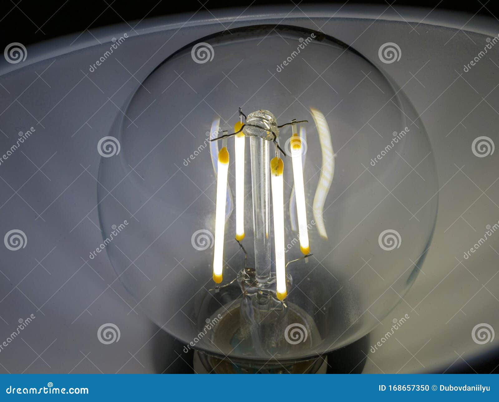 The Structure of Modern Led Light Bulb for Household Lamps Stock Photo ...