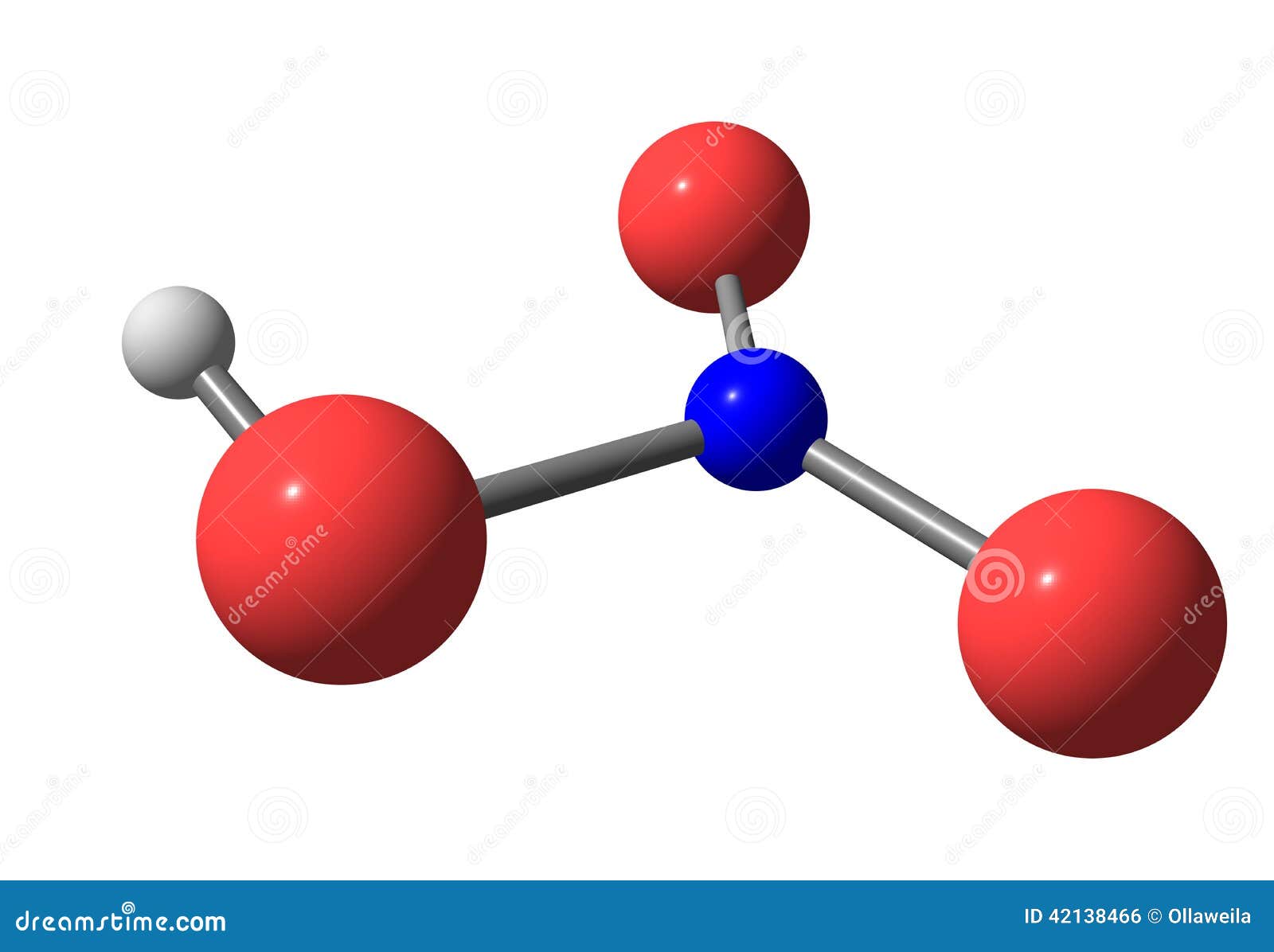 Structure Moléculaire D'acide Nitrique Sur Le Blanc Illustration Stock ...