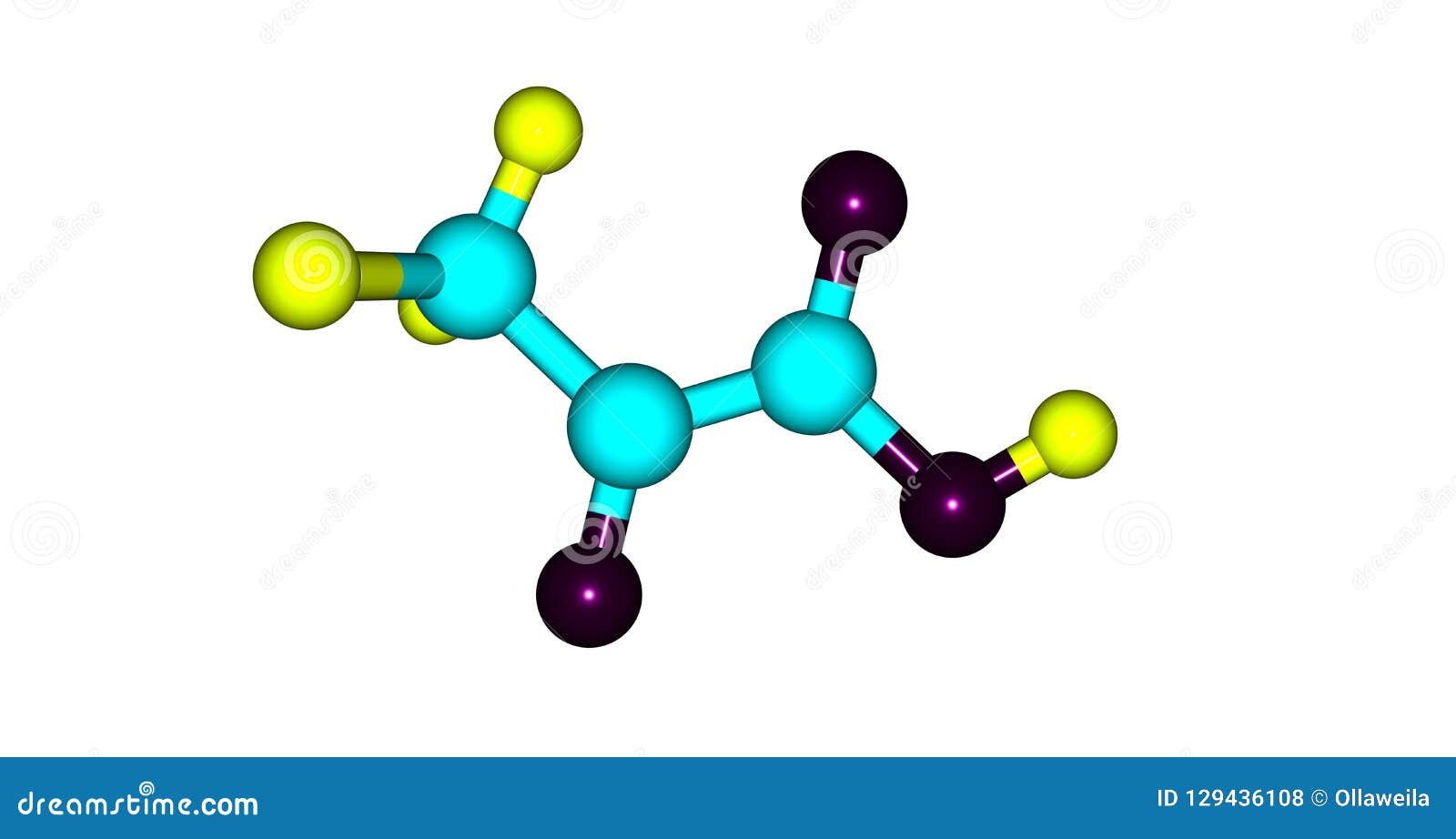 Structure Moléculaire D'acide Pyruvique D'isolement Sur Le Blanc ...
