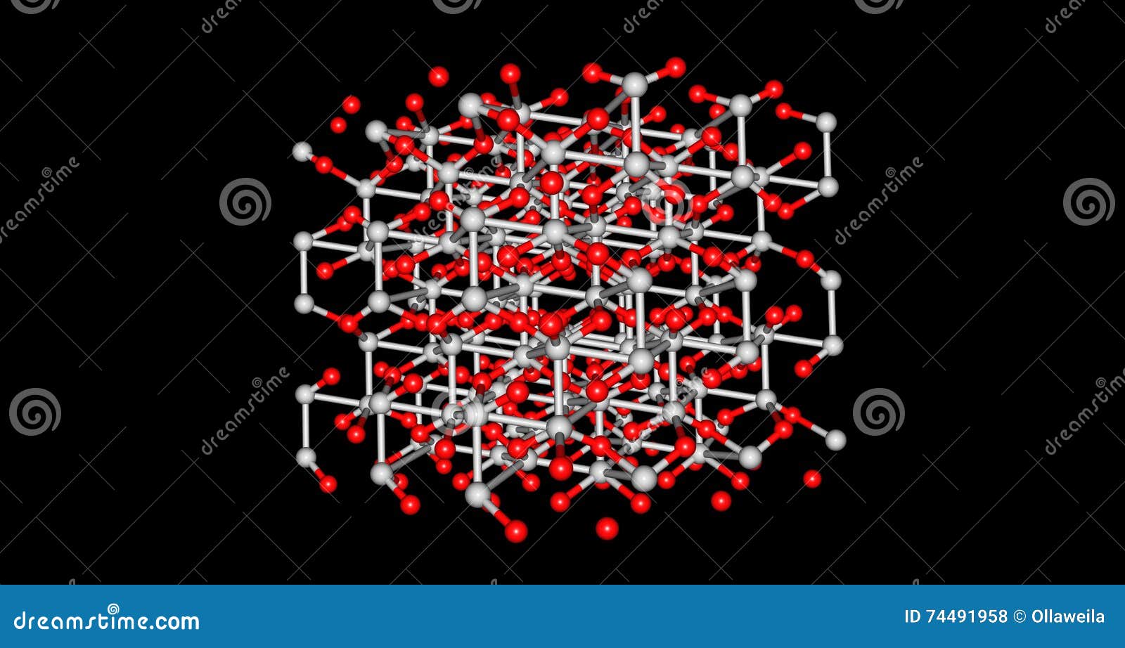Structure Moléculaire De Corindon D'isolement Sur Le Noir Illustration ...