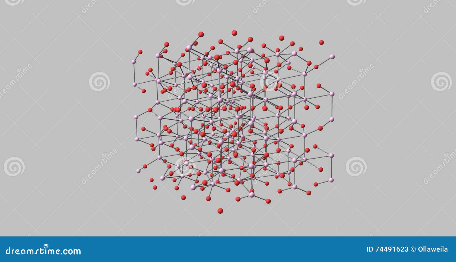 Structure Moléculaire De Corindon Sur Le Gris Illustration Stock ...
